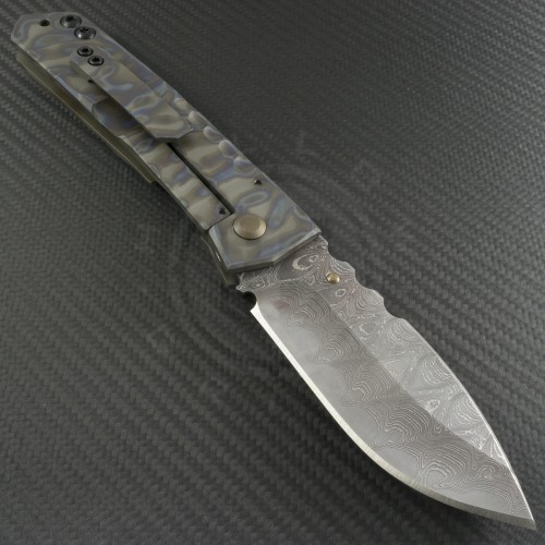 Crusader Forge Custom Flamed Ti Predator S/E Folder Knife (4.75in ...