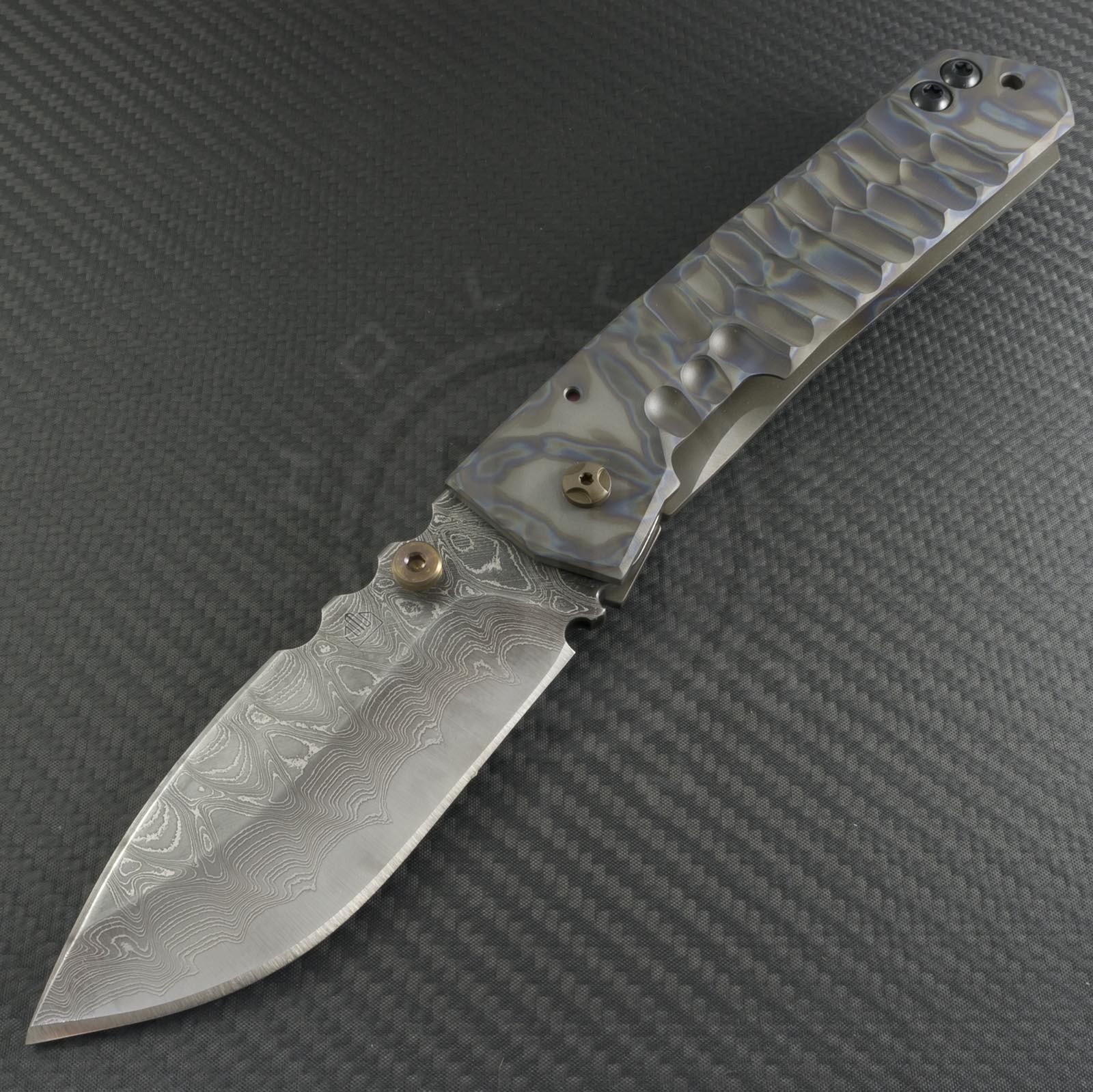 Crusader Forge Custom Flamed Ti Predator S/E Folder Knife (4.75in ...