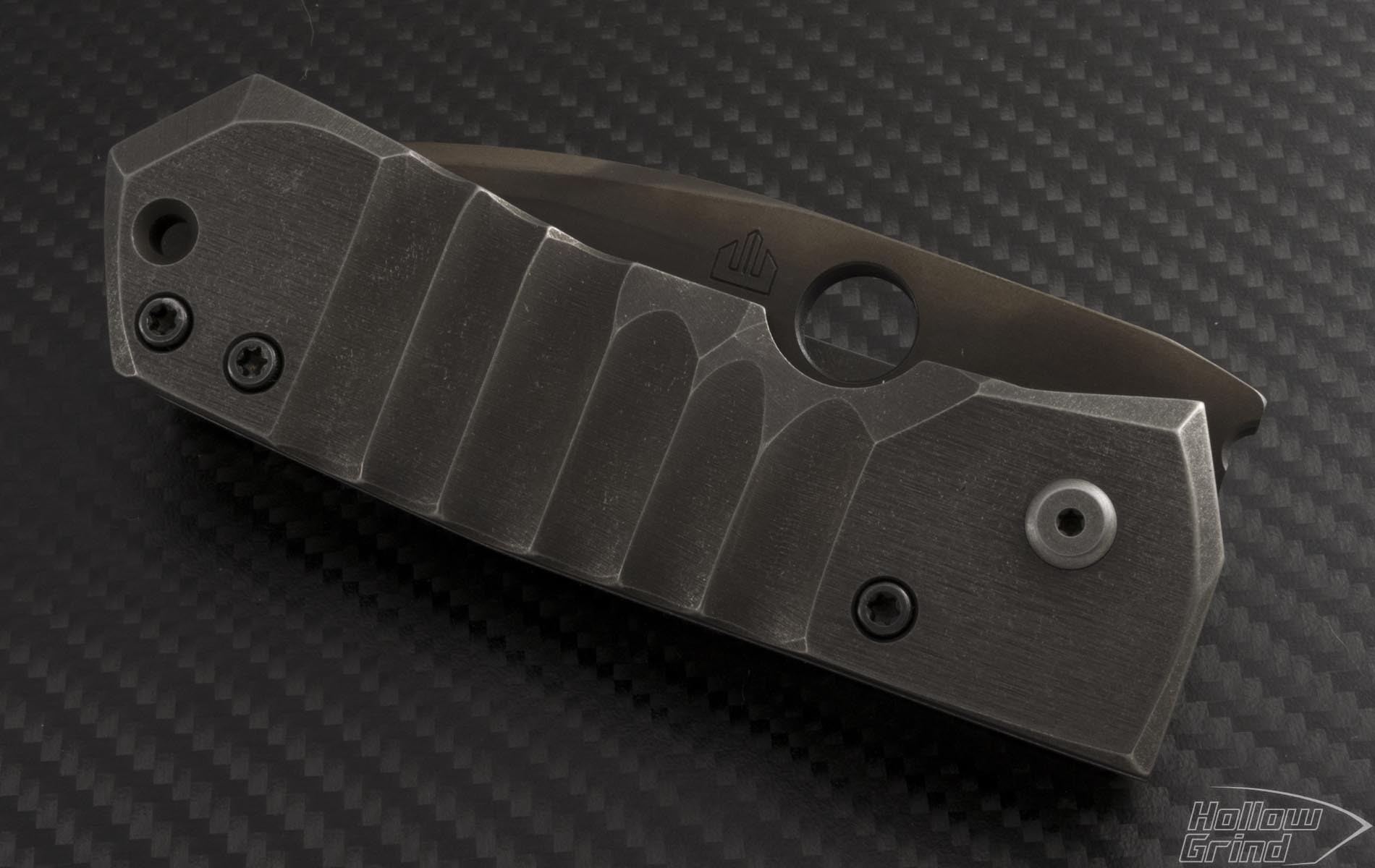 Crusader Forge Custom Metal VIS-T S/E Folder Knife (3in Black Plain S35 ...