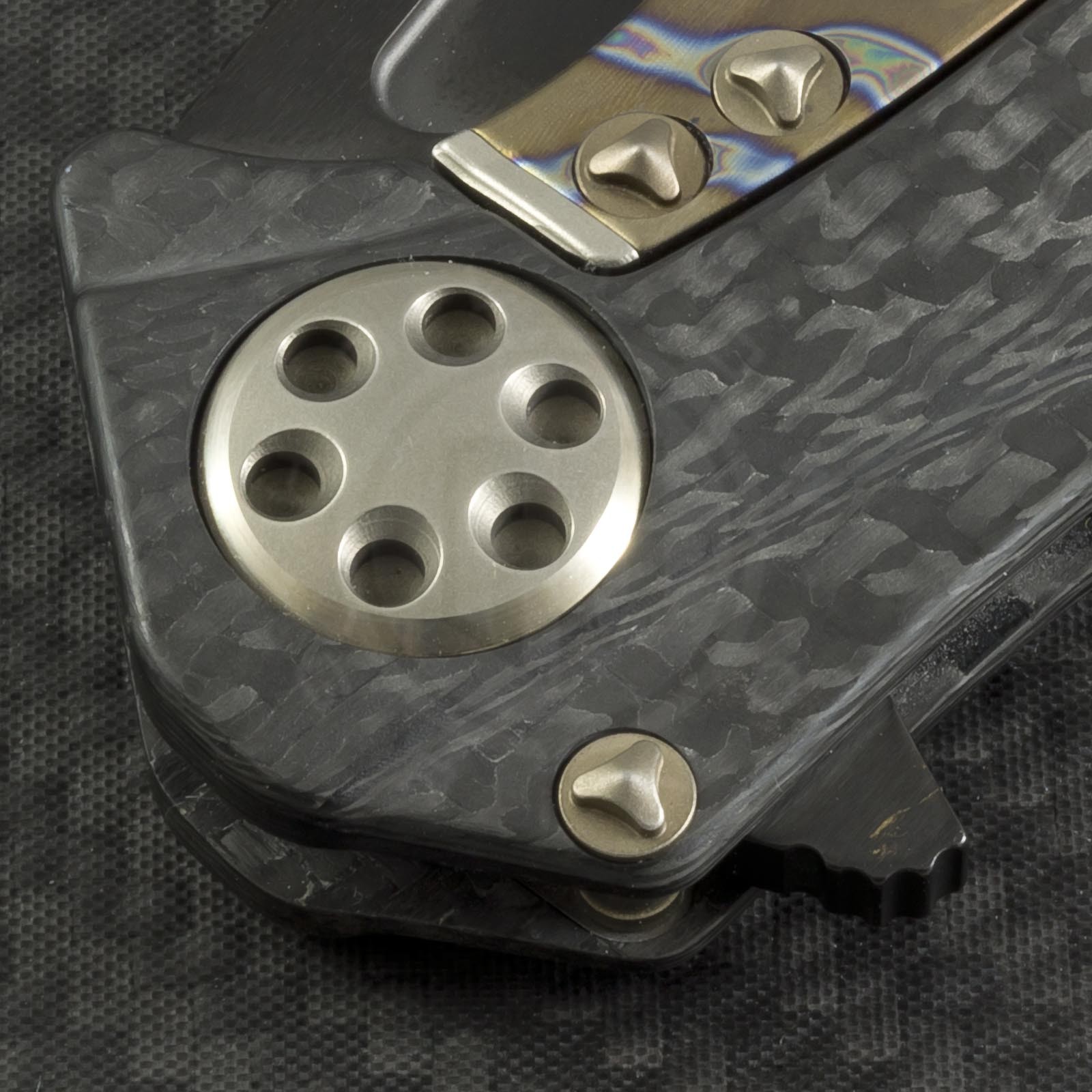 Microtech Knives Custom Carbon Fiber Matrix S/E Flipper Knife (3.75in ...
