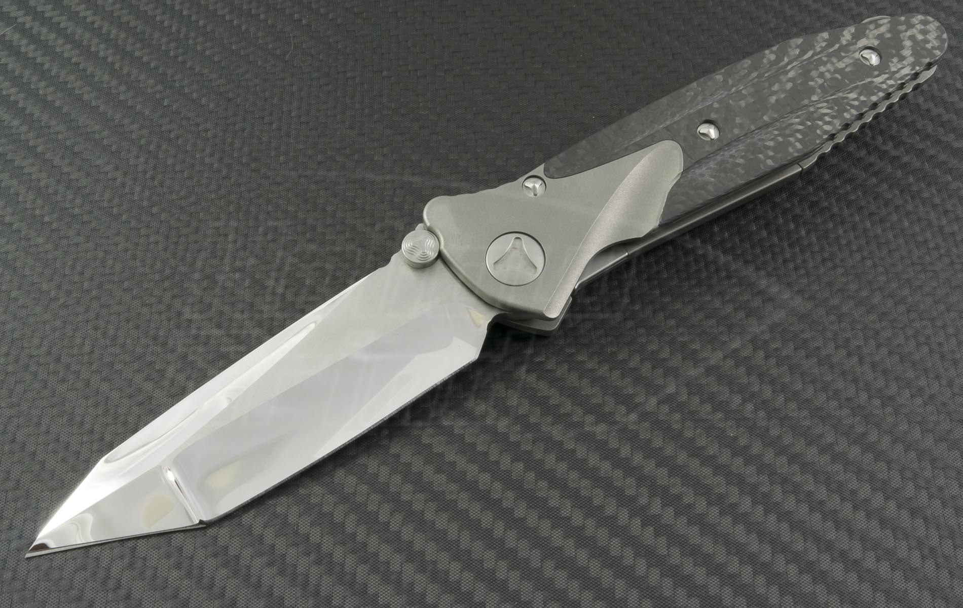 Microtech Knives Custom Carbon Fiber Socom Bravo T/E Folder Knife (4in ...