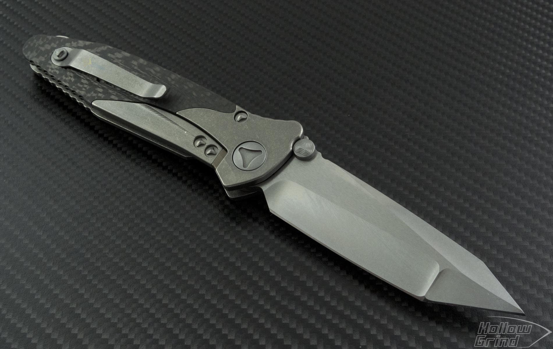 Microtech Knives Custom Carbon Fiber Socom Bravo T/E Folder Knife (4in ...
