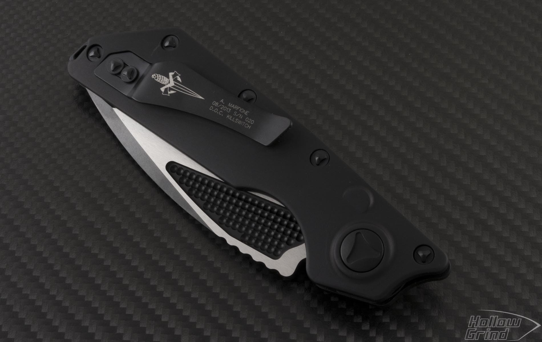 Microtech Knives Custom DOC T/E Automatic Folder S/A Knife (3.5in Black ...