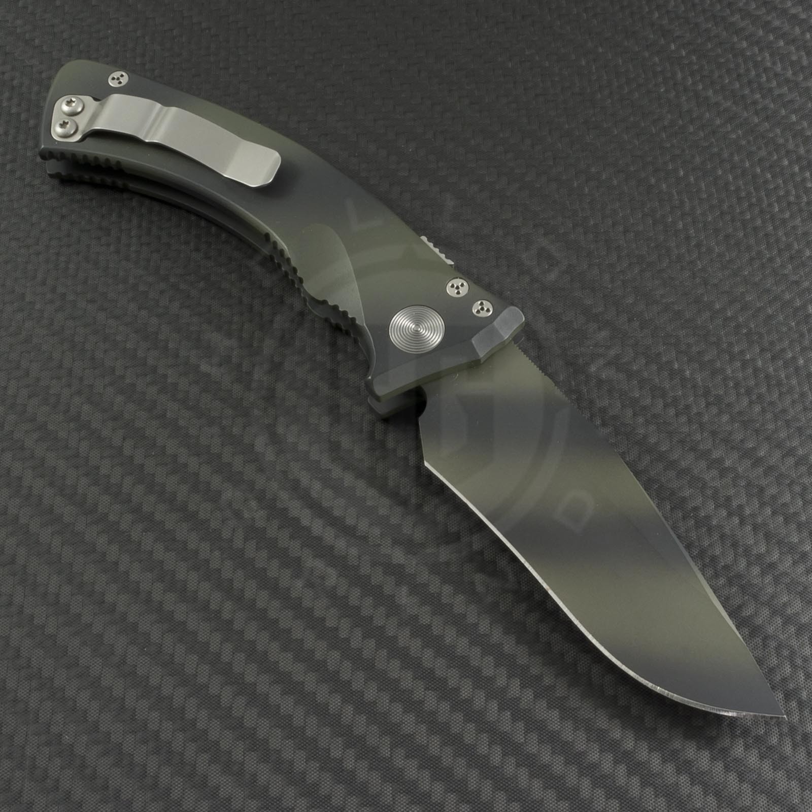 Microtech Knives Green Camo Amphibian S/E Automatic Folder S/A Knife (3 ...