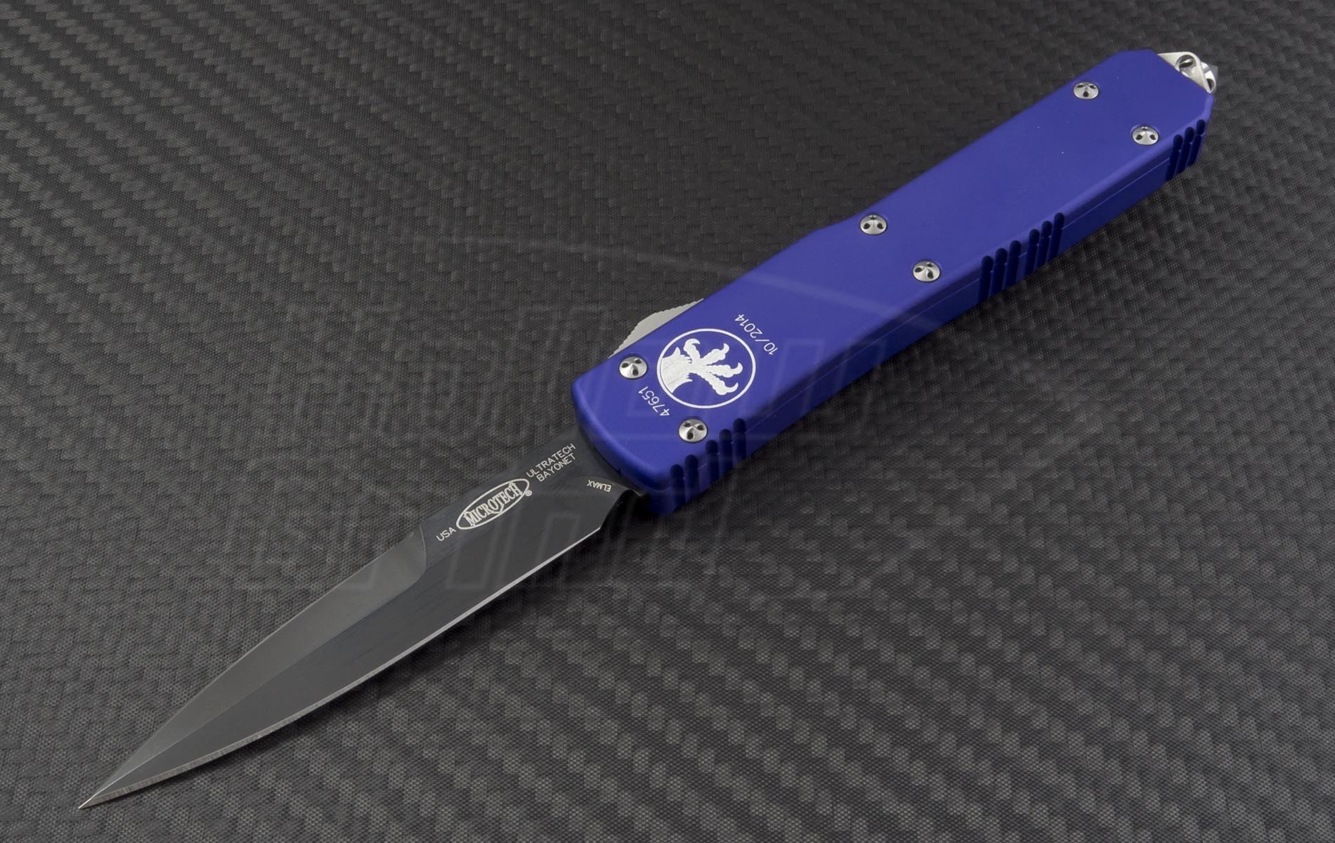 Microtech Knives Purple Ultratech D/E Automatic OTF D/A Knife (3.44in ...
