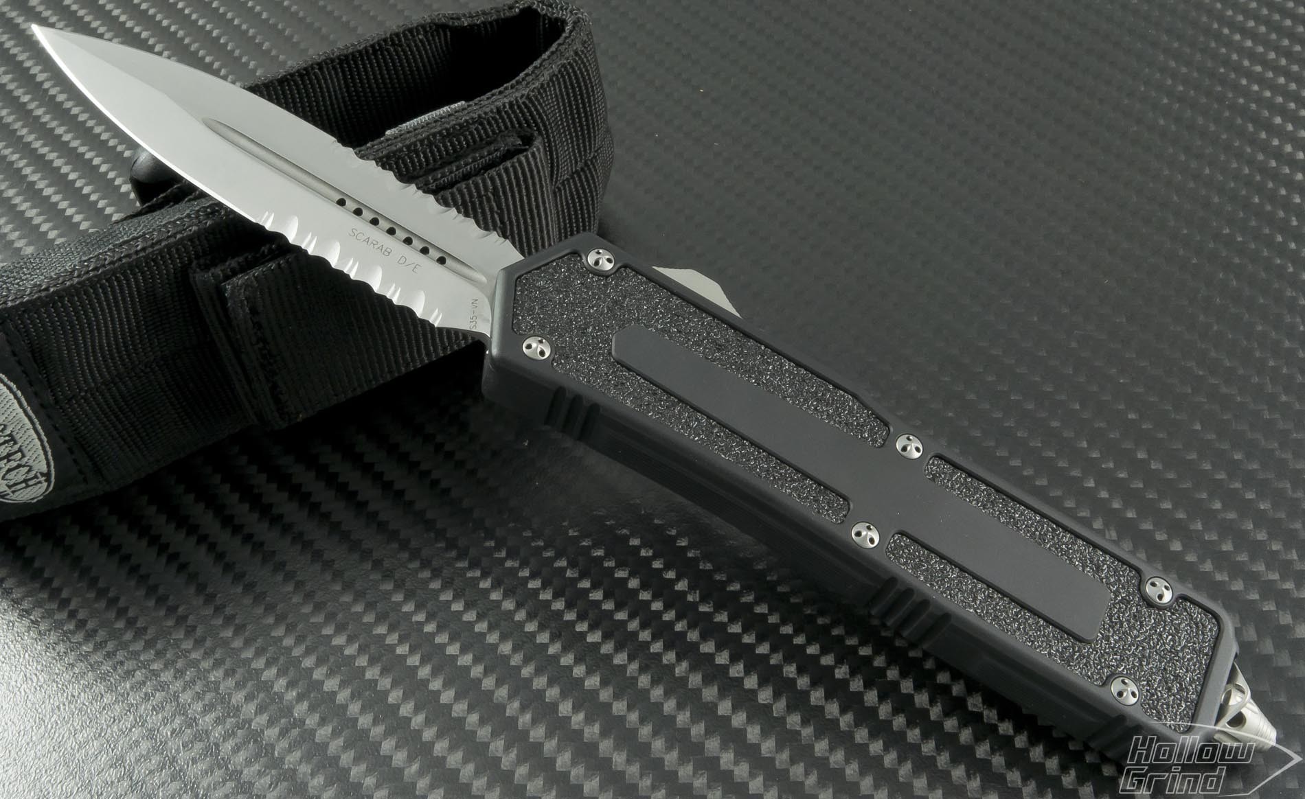 Microtech Knives Scarab D/E Automatic OTF D/A Knife (3.44in Stonewashed ...