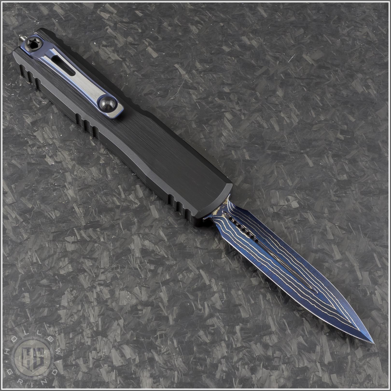 Microtech Knives Limited Hefted Black Ultratech ZBP D/E Automatic OTF D ...