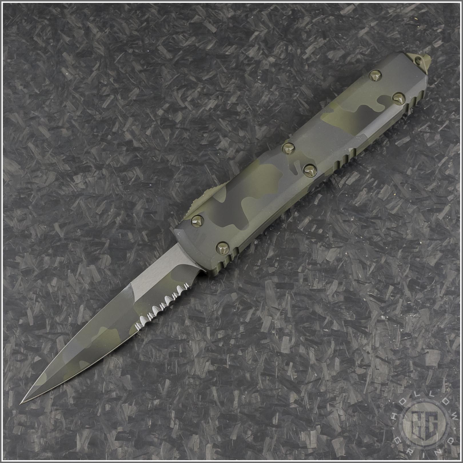 Microtech Knives Limited Olive Camo Ultratech Bayonet Automatic OTF D/A ...