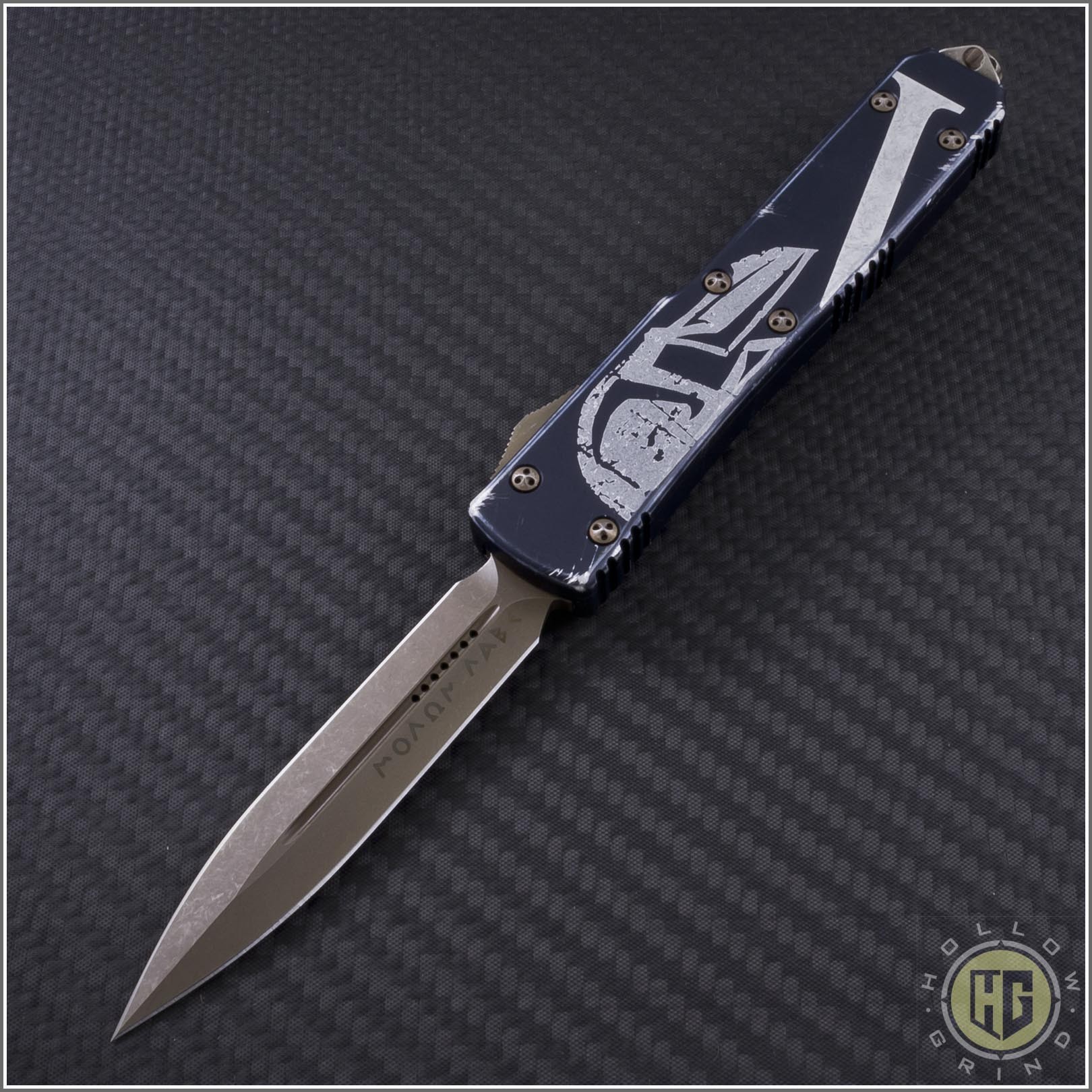 Microtech Knives Ultratech D/E Automatic OTF D/A Knife (3.44in Bronzed ...