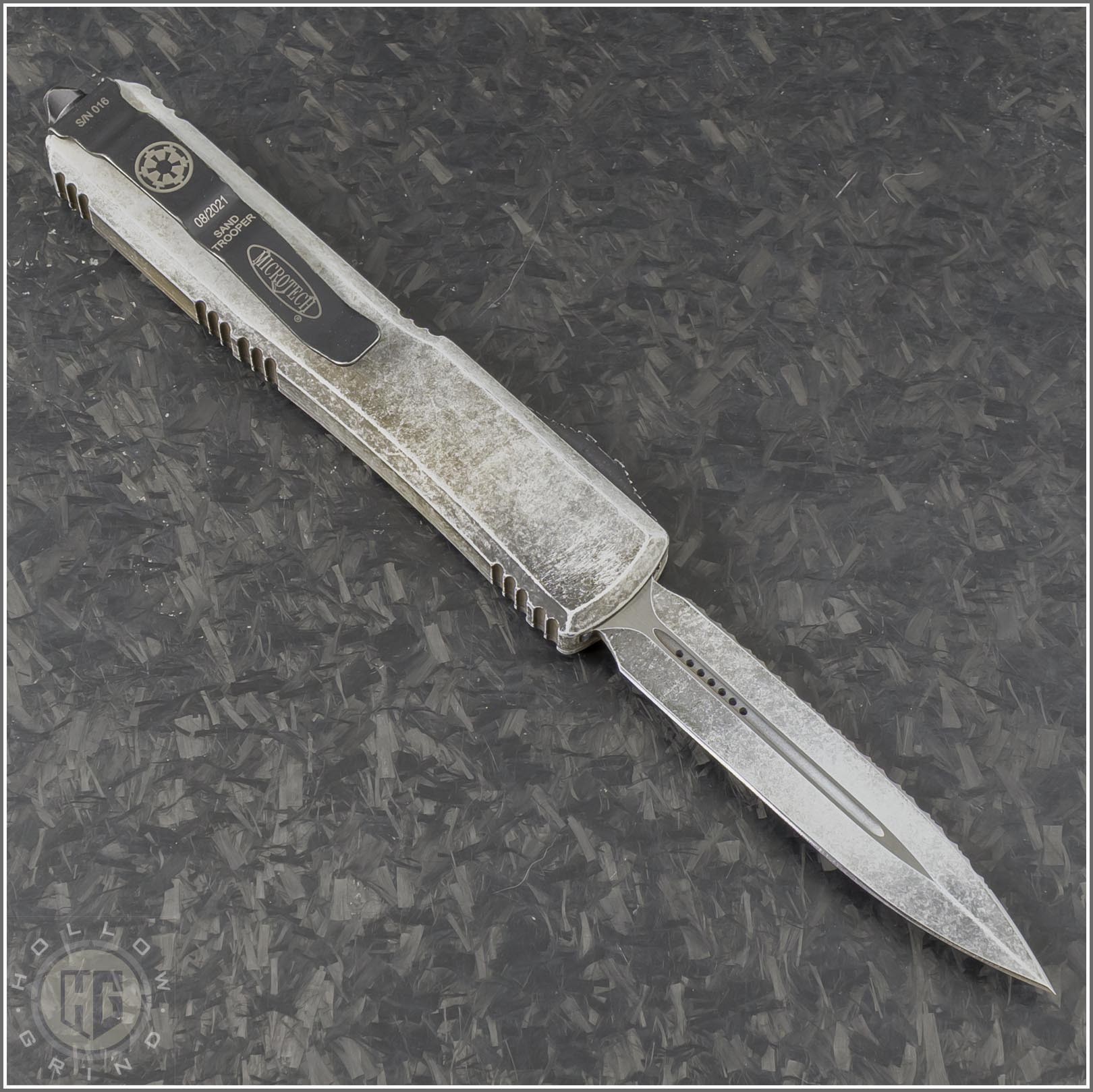 Microtech Knives Sandtrooper White Ultratech D/E Automatic OTF D/A ...