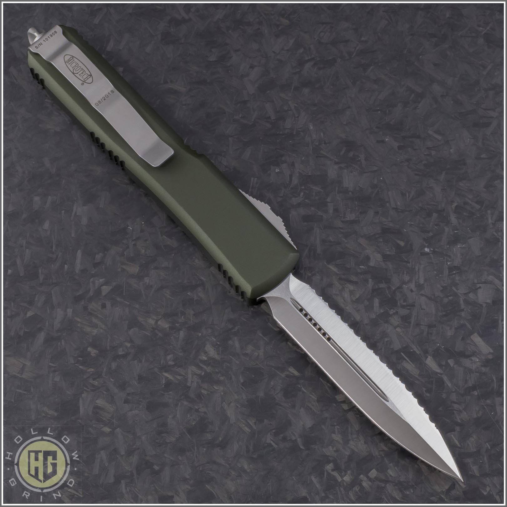 Microtech Knives OD Green Ultratech D/E Automatic OTF D/A Knife (3.44in ...