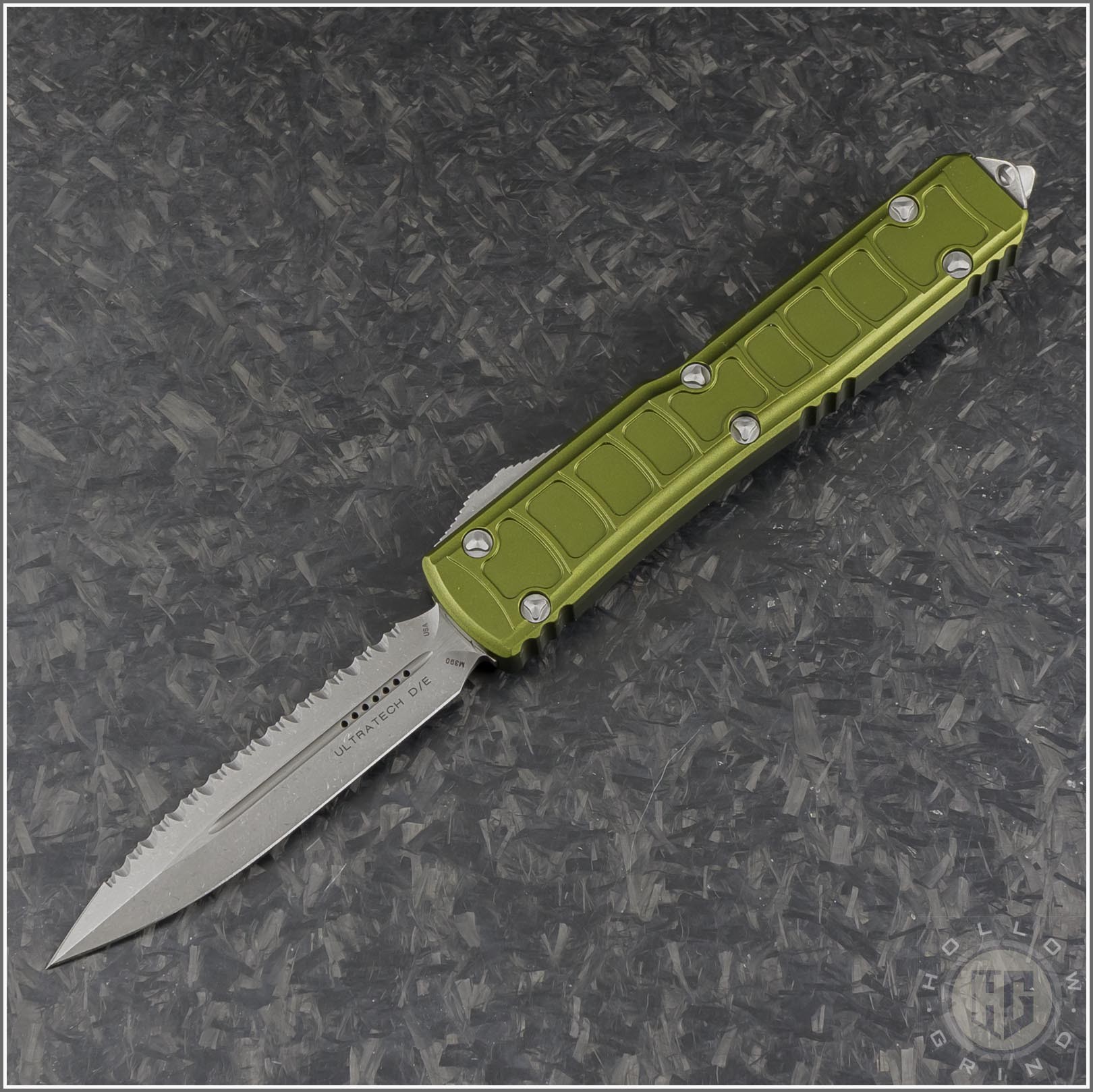 Microtech Knives OD Green Ultratech II D/E Automatic OTF D/A Knife (3 ...