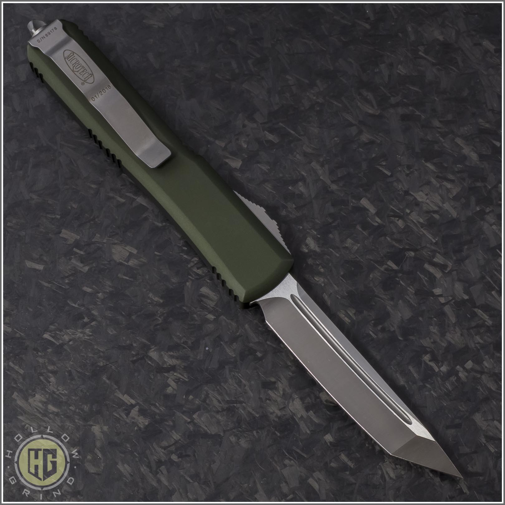 Microtech Knives OD Green Ultratech T/E Automatic OTF D/A Knife (3.44in ...