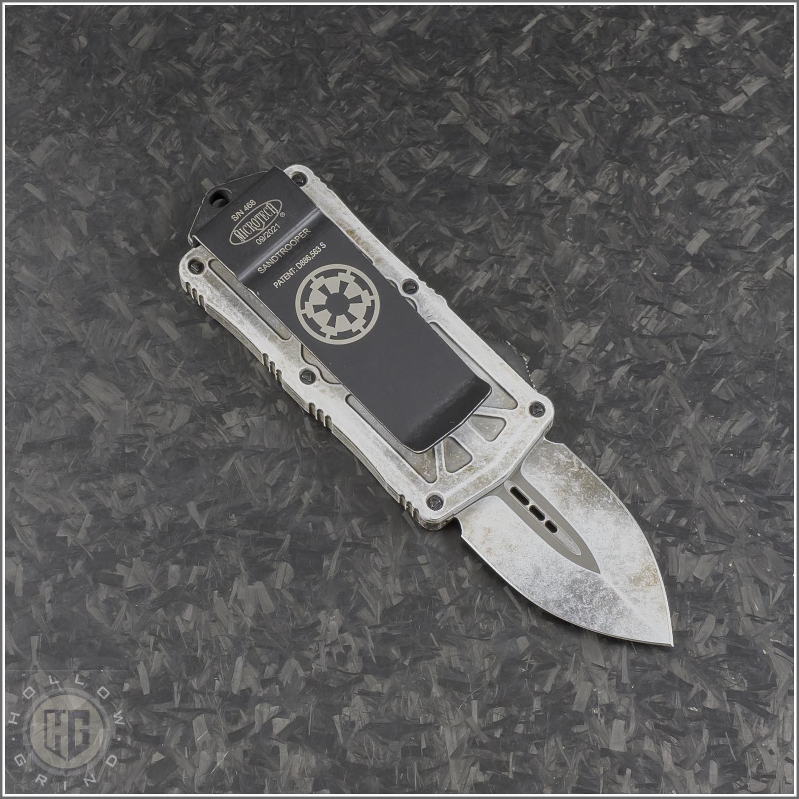 Microtech Knives Sandtrooper White Exocet D/E Automatic OTF D/A Knife ...
