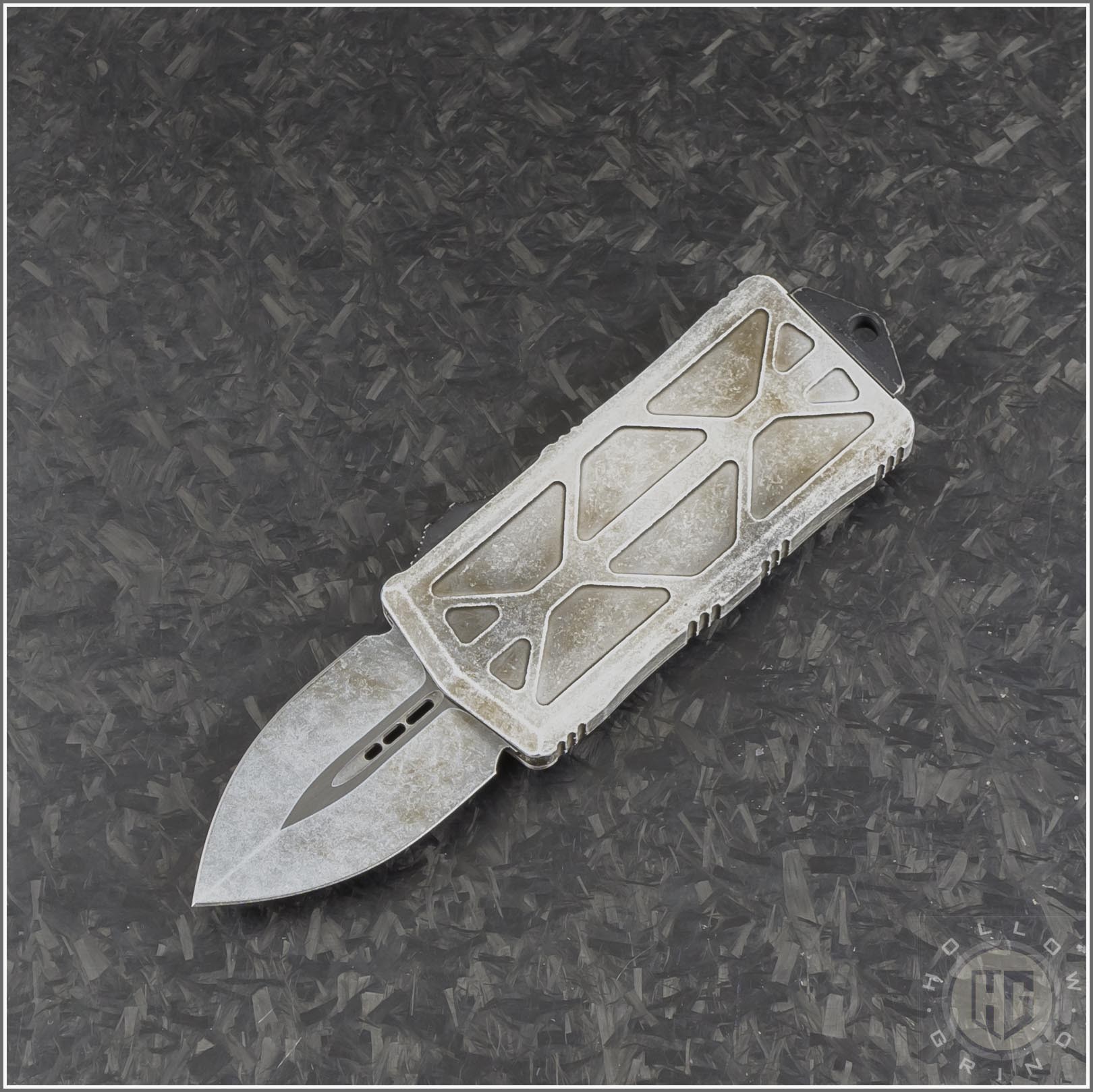 Microtech Knives Sandtrooper White Exocet D/E Automatic OTF D/A Knife ...