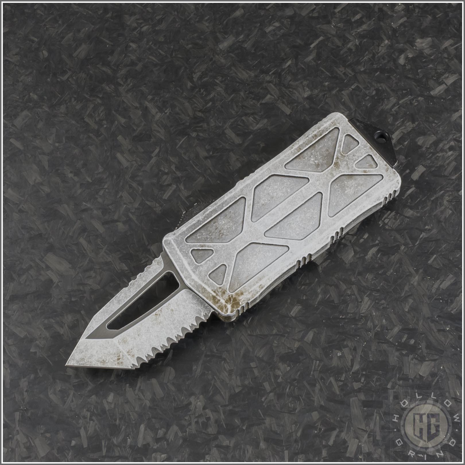 Microtech Knives Sandtrooper White Exocet T/E Automatic OTF D/A Knife ...