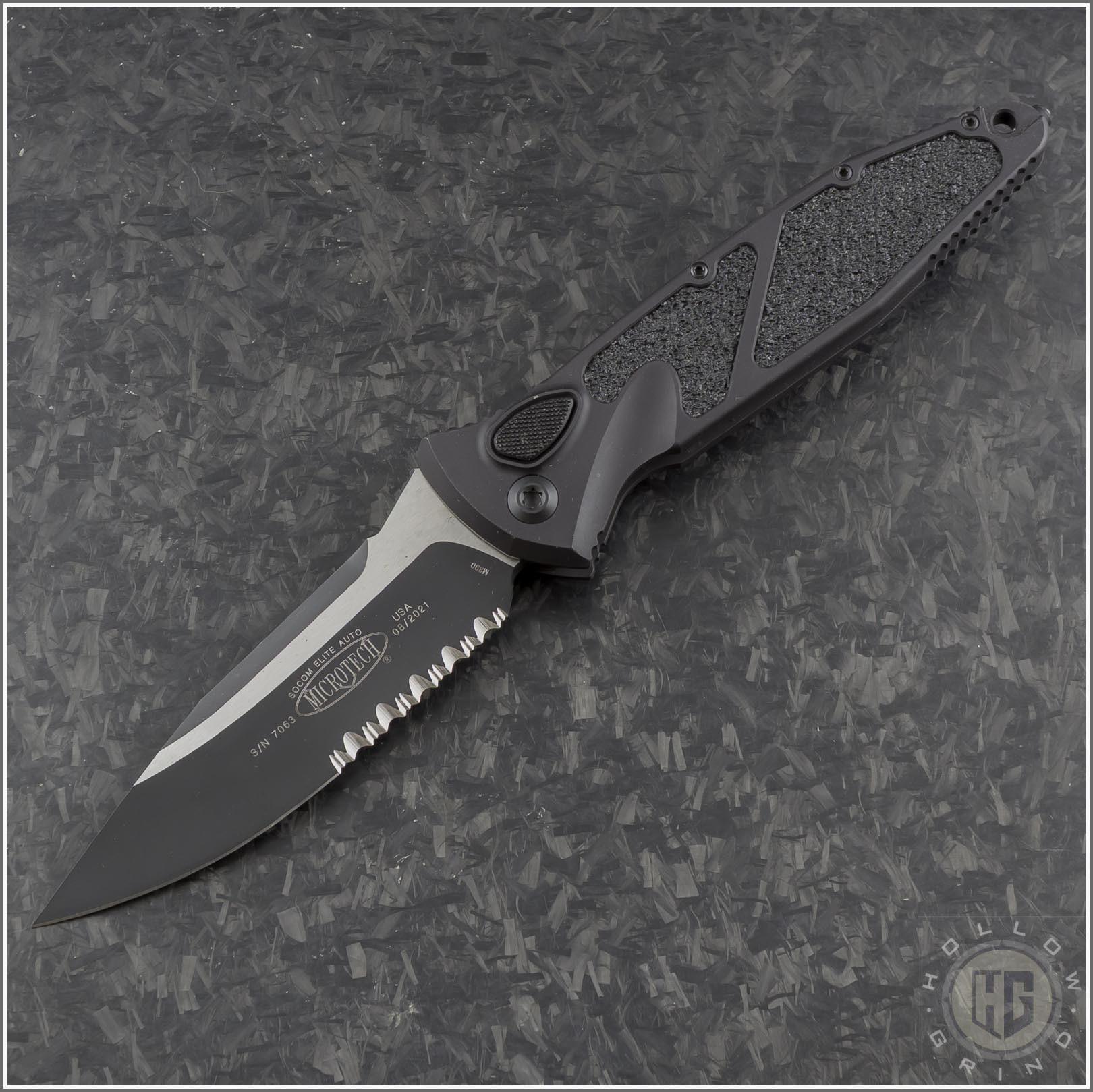 Microtech Knives Socom Elite Clip Point Automatic Folder S/A Knife (4in ...