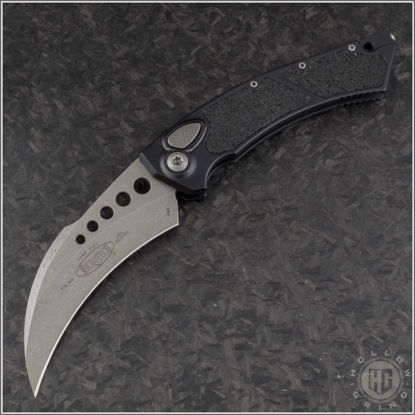 Microtech Knives Hawk Karambit Automatic Folder S/A Knife (3.5in ...
