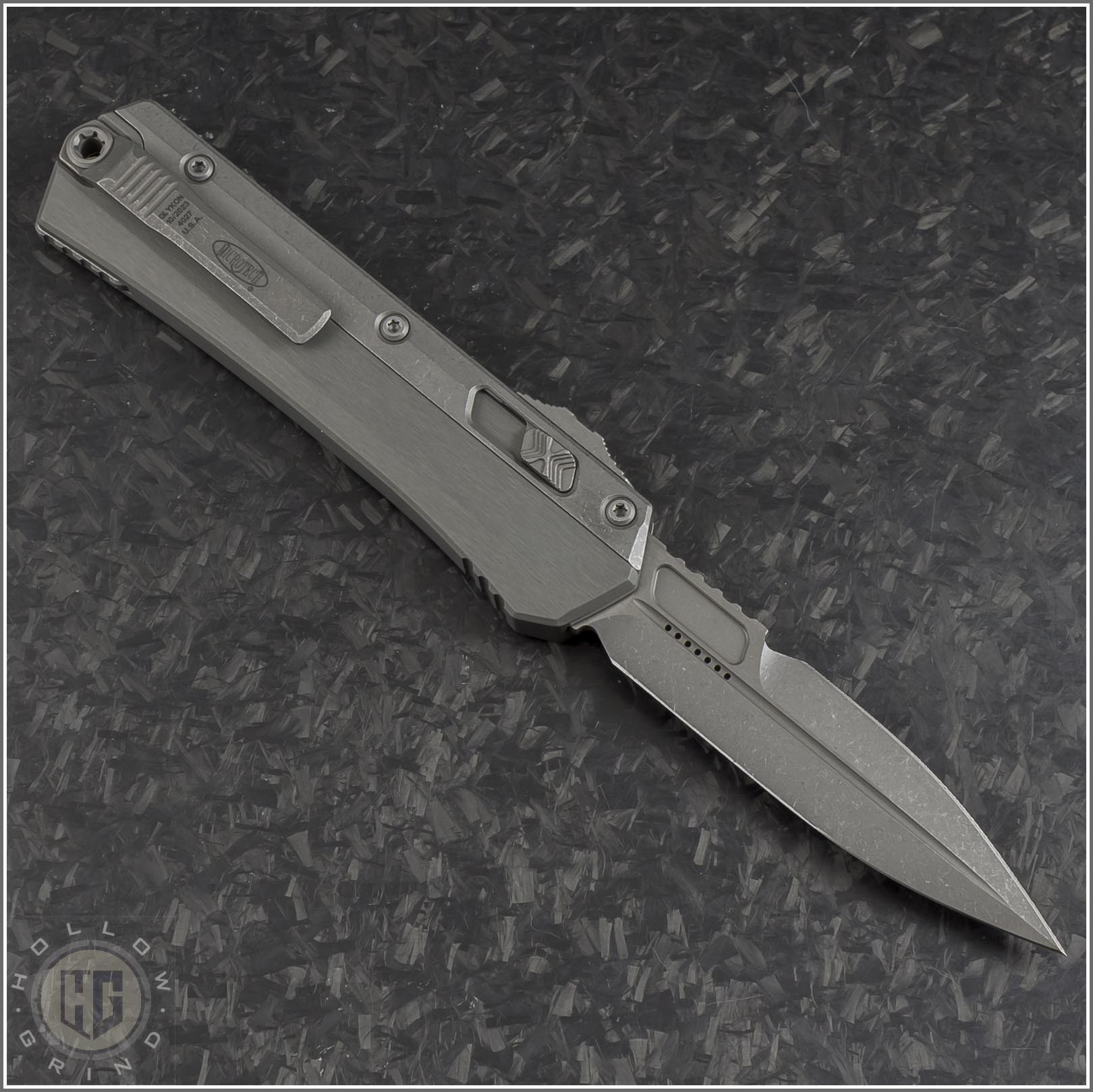 Microtech Knives Natural Clear Glykon Bayonet Automatic OTF D/A Knife ...
