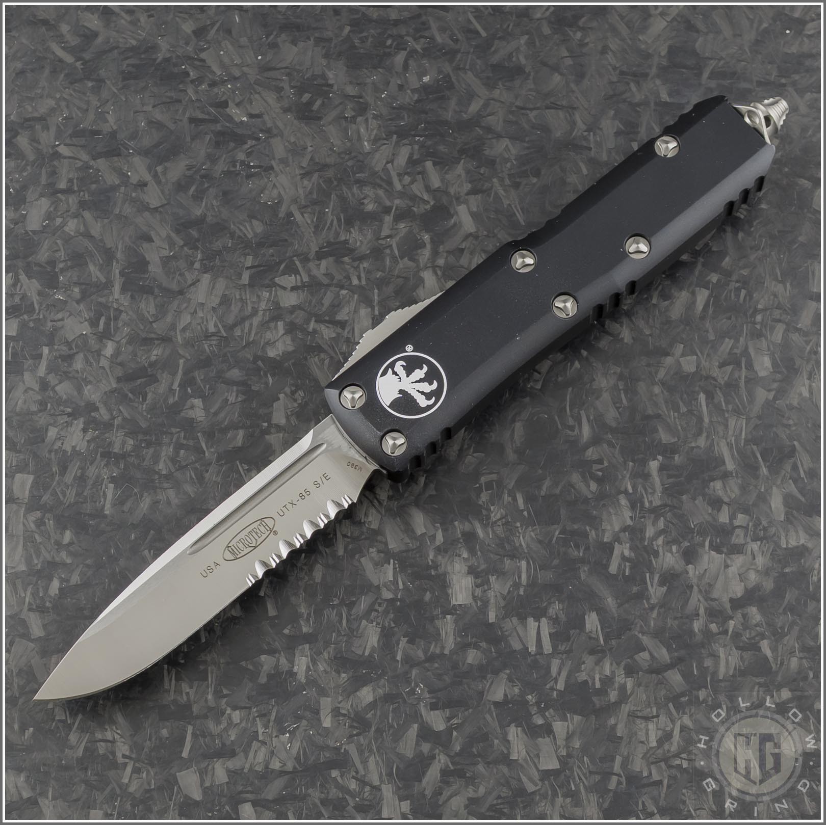 Microtech Knives UTX-85 S/E Automatic OTF D/A Knife (3in Satin Part ...