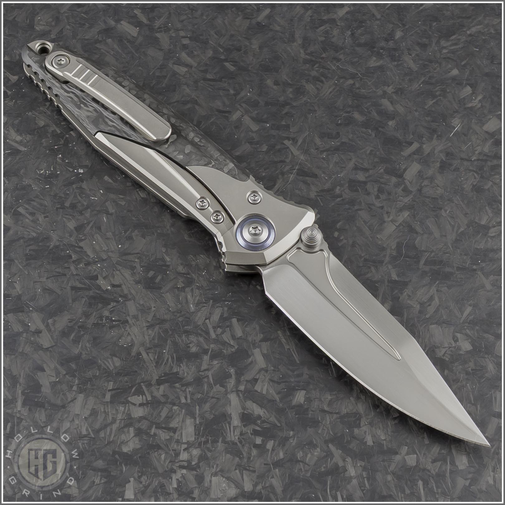 Microtech Knives Carbon Fiber Socom Bravo Mini Spear Point Folder Knife ...
