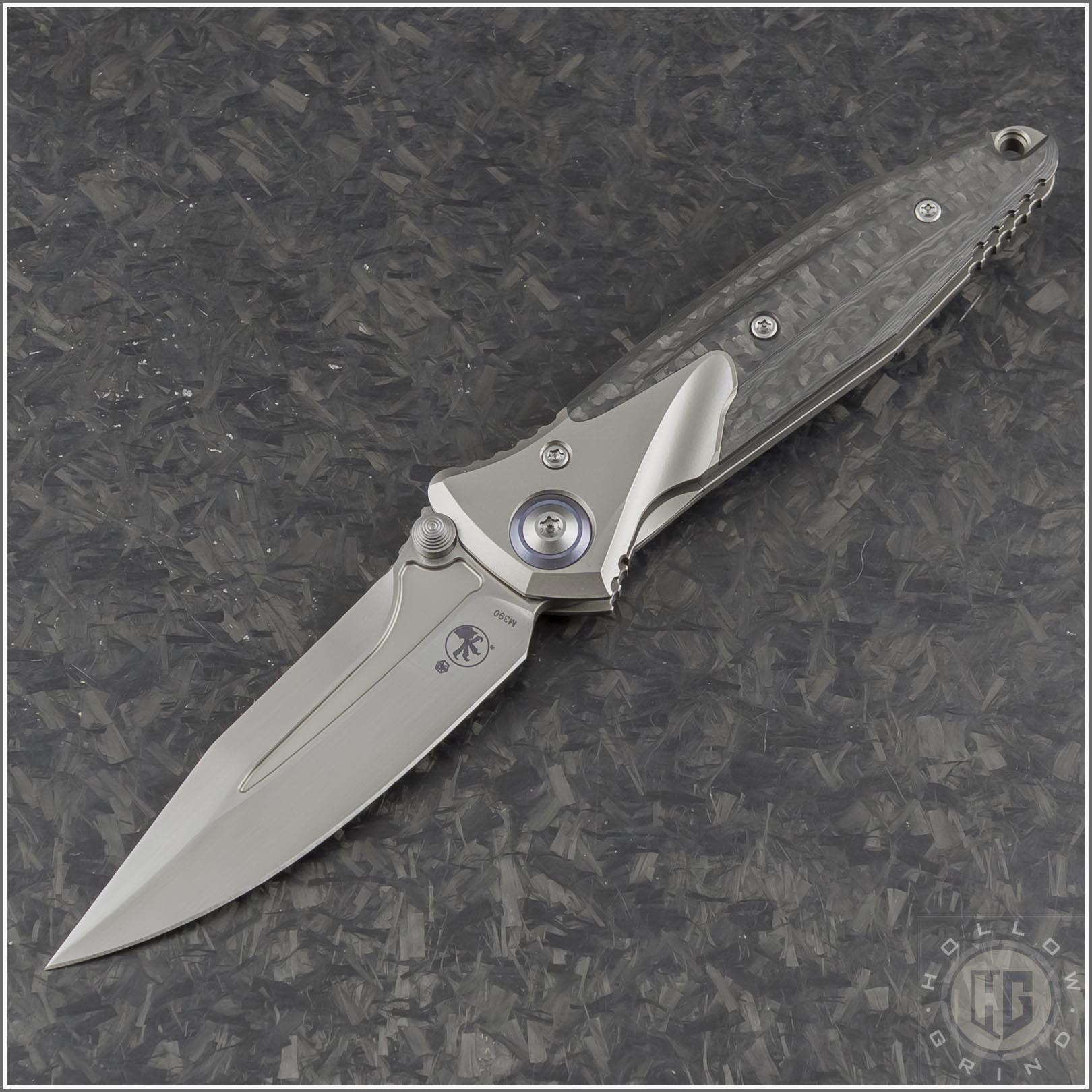 Microtech Knives Carbon Fiber Socom Bravo Mini Spear Point Folder Knife ...