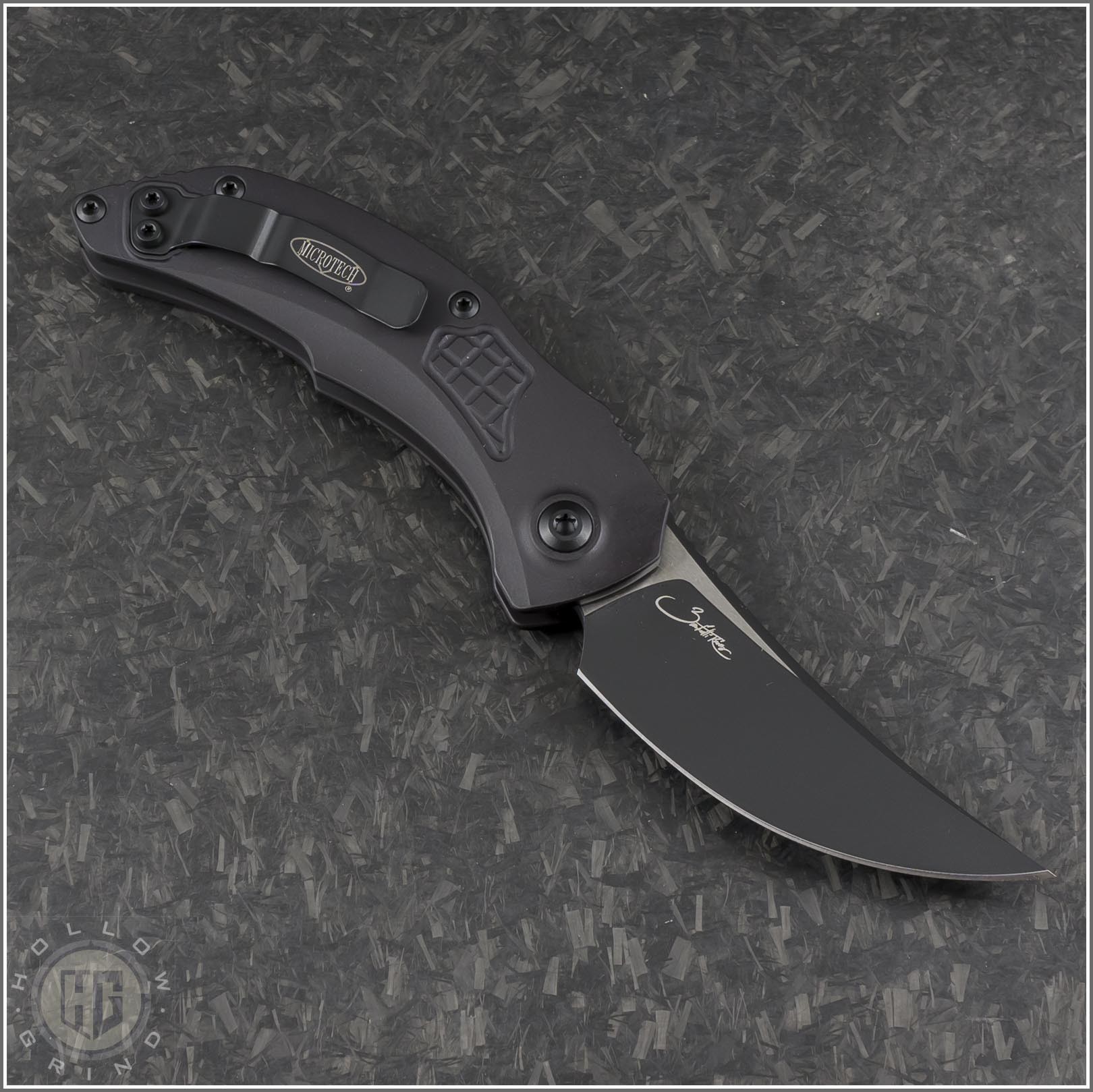 Microtech Knives Brachial Upswept Automatic Folder S/A Knife (3.25in ...