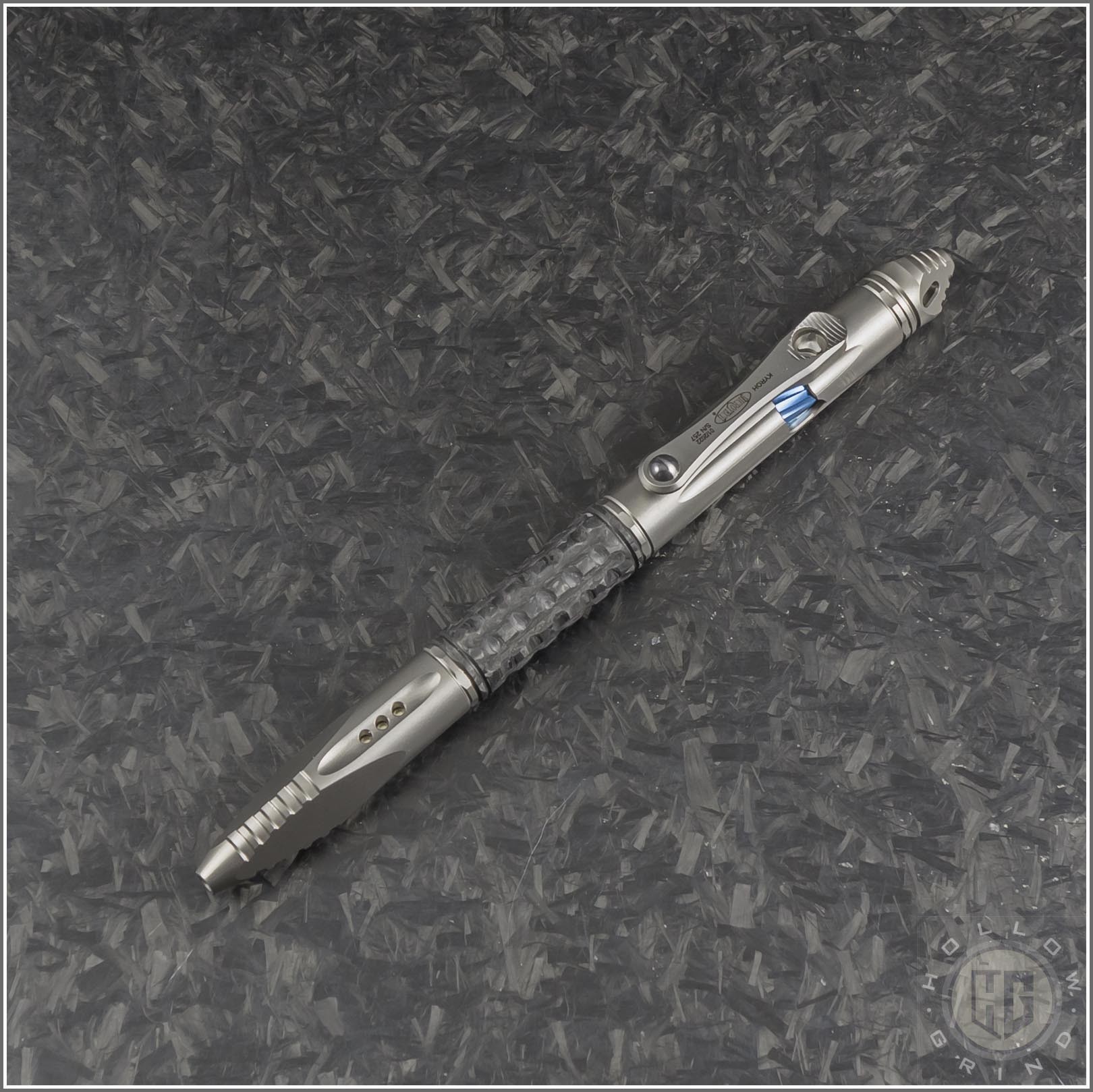 (#403-Ti-BBTRI) Microtech Kyroh Titanium Pen | Hollow Grind