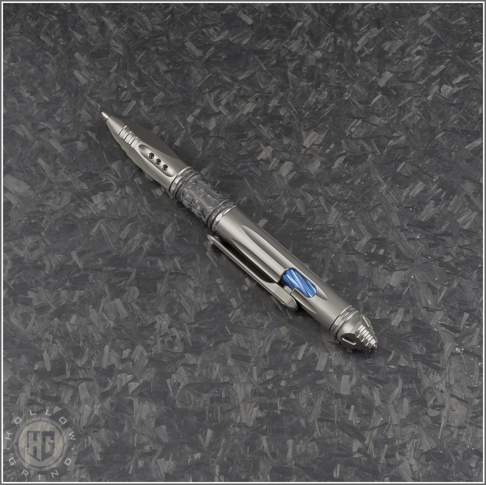 (#403M-Ti-BBTRI) Microtech Kyroh Mini Titanium Pen | Hollow Grind