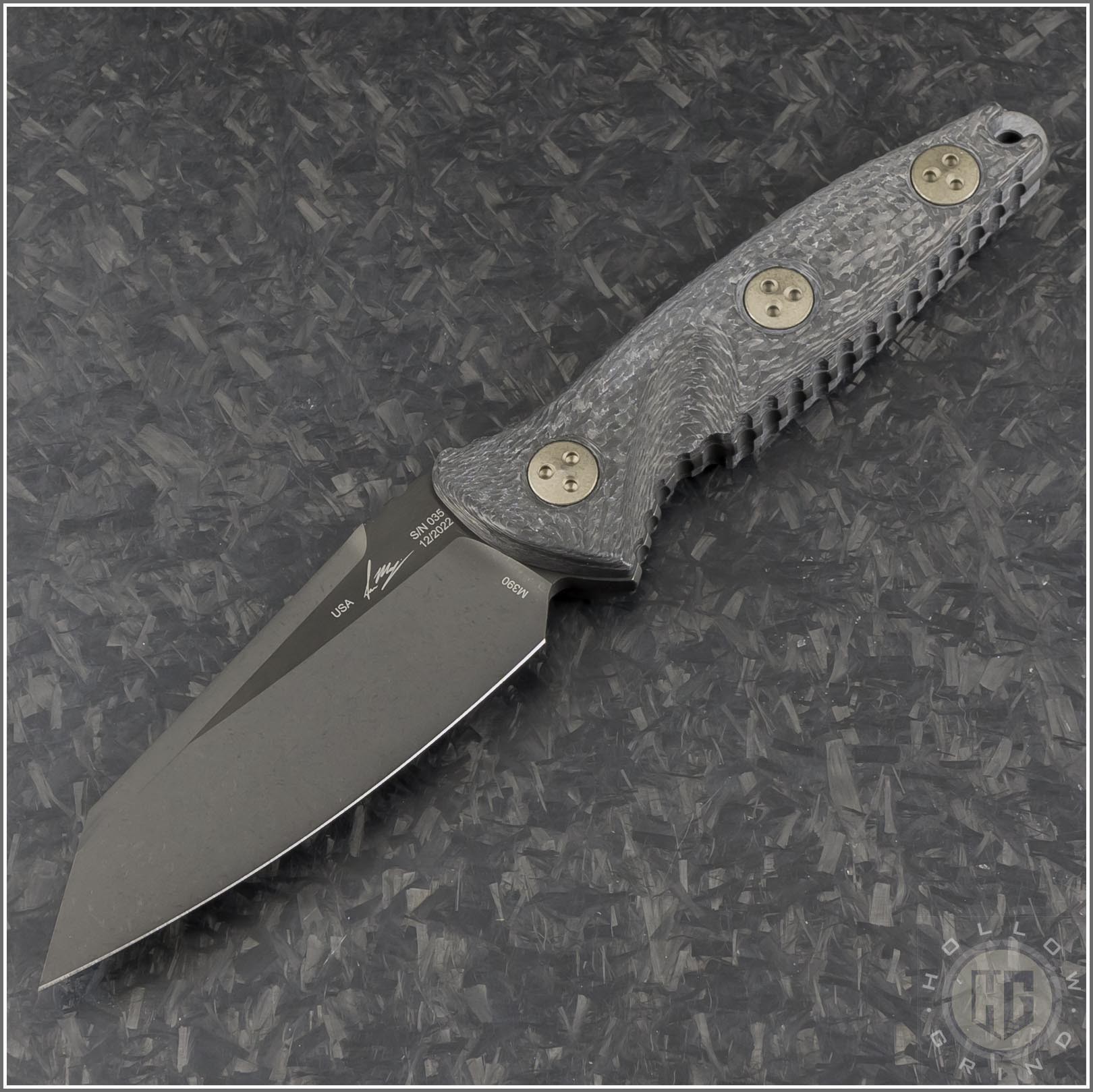 Microtech Knives Socom Alpha Mini Wharncliffe Fixed Knife (3.5in DLC ...
