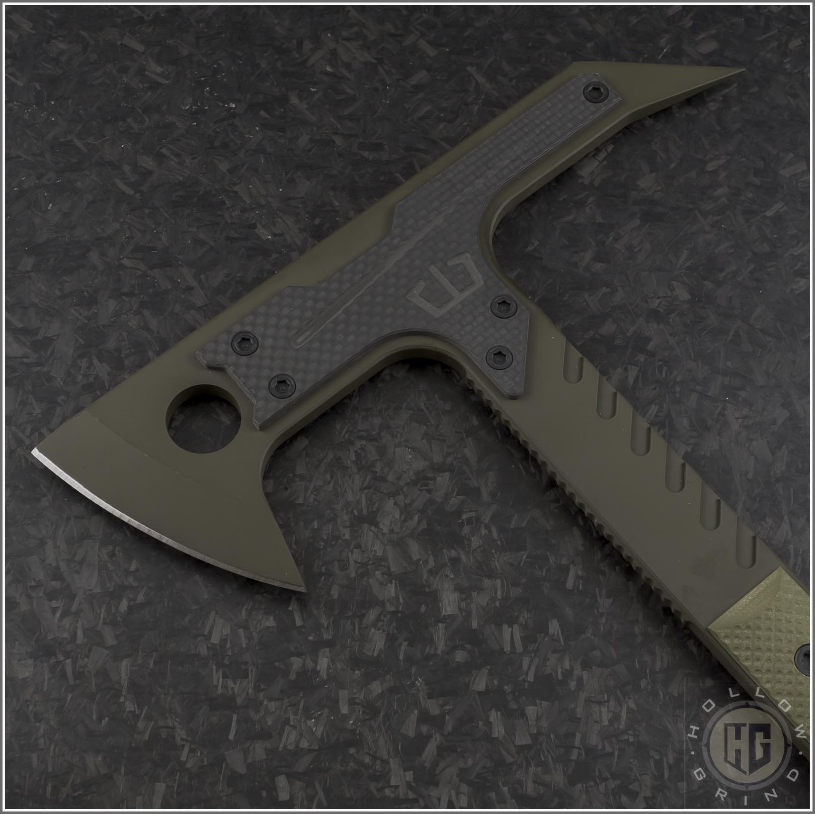 Blackside Customs OD Green Rykochet Hatchet Axe Knife (3.25in Plain S7 ...