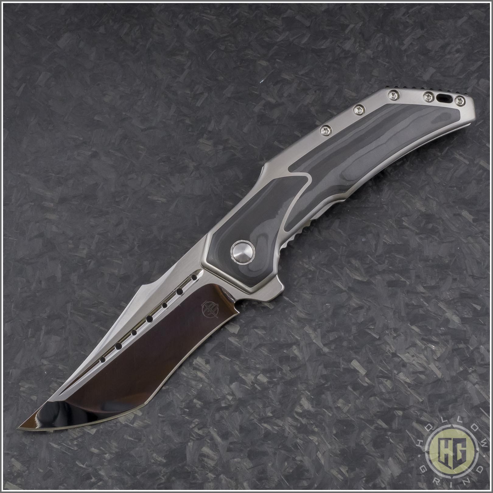 Begg Knives Custom Astio Recurve Flipper Knife (3.5in Mirror Polished ...