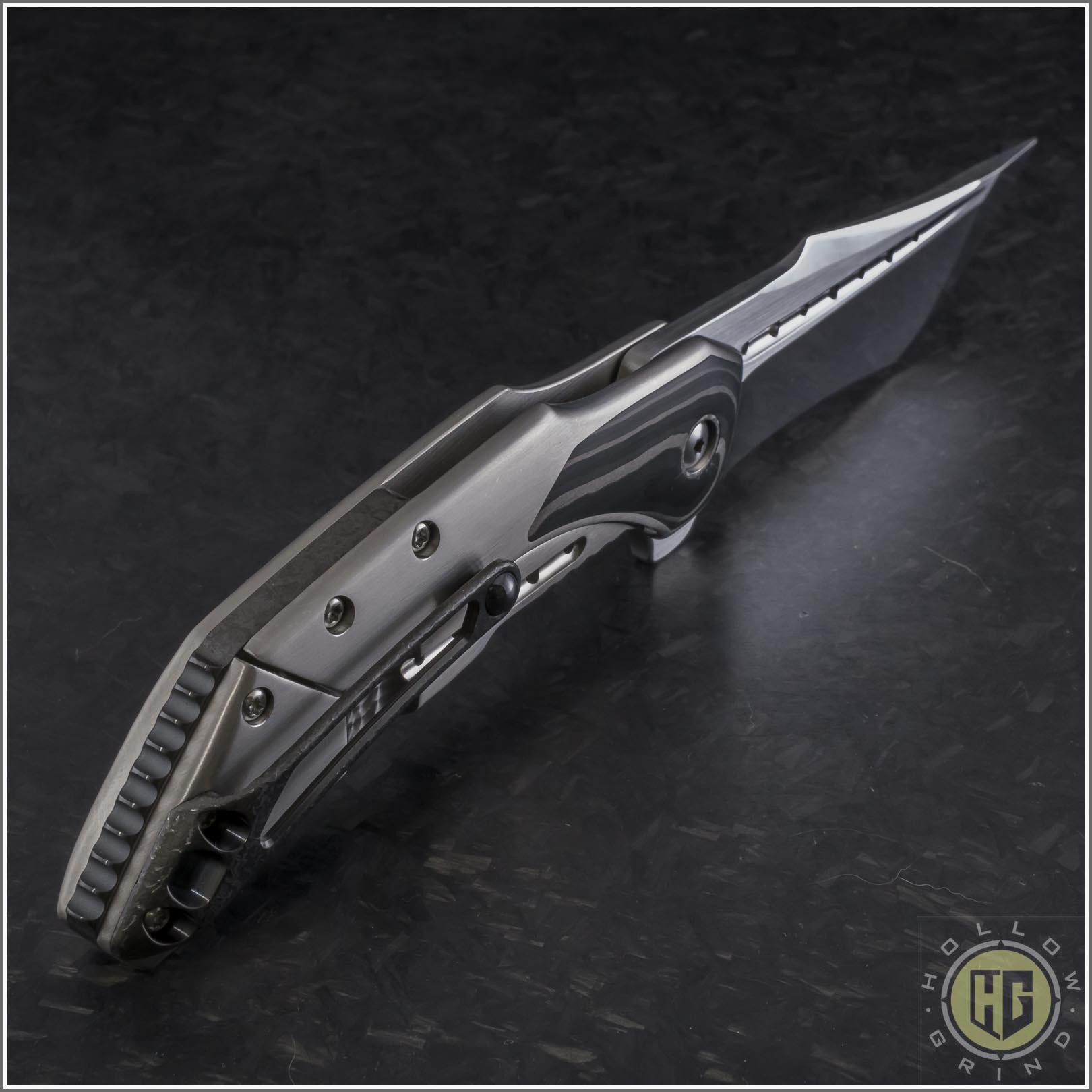 Begg Knives Custom Astio Recurve Flipper Knife (3.5in Mirror Polished ...