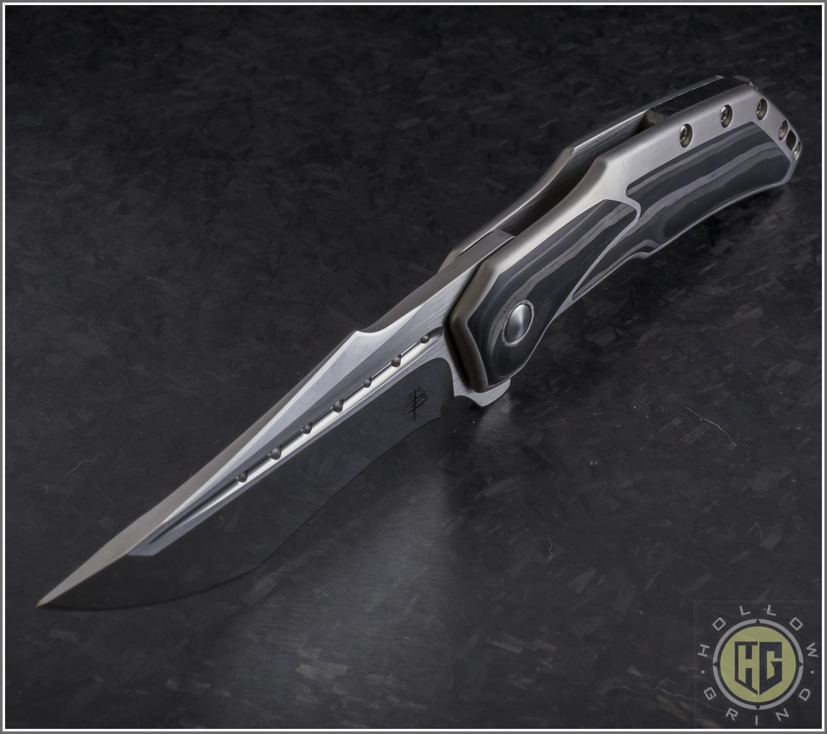Begg Knives Custom Astio Recurve Flipper Knife (3.5in Mirror Polished ...