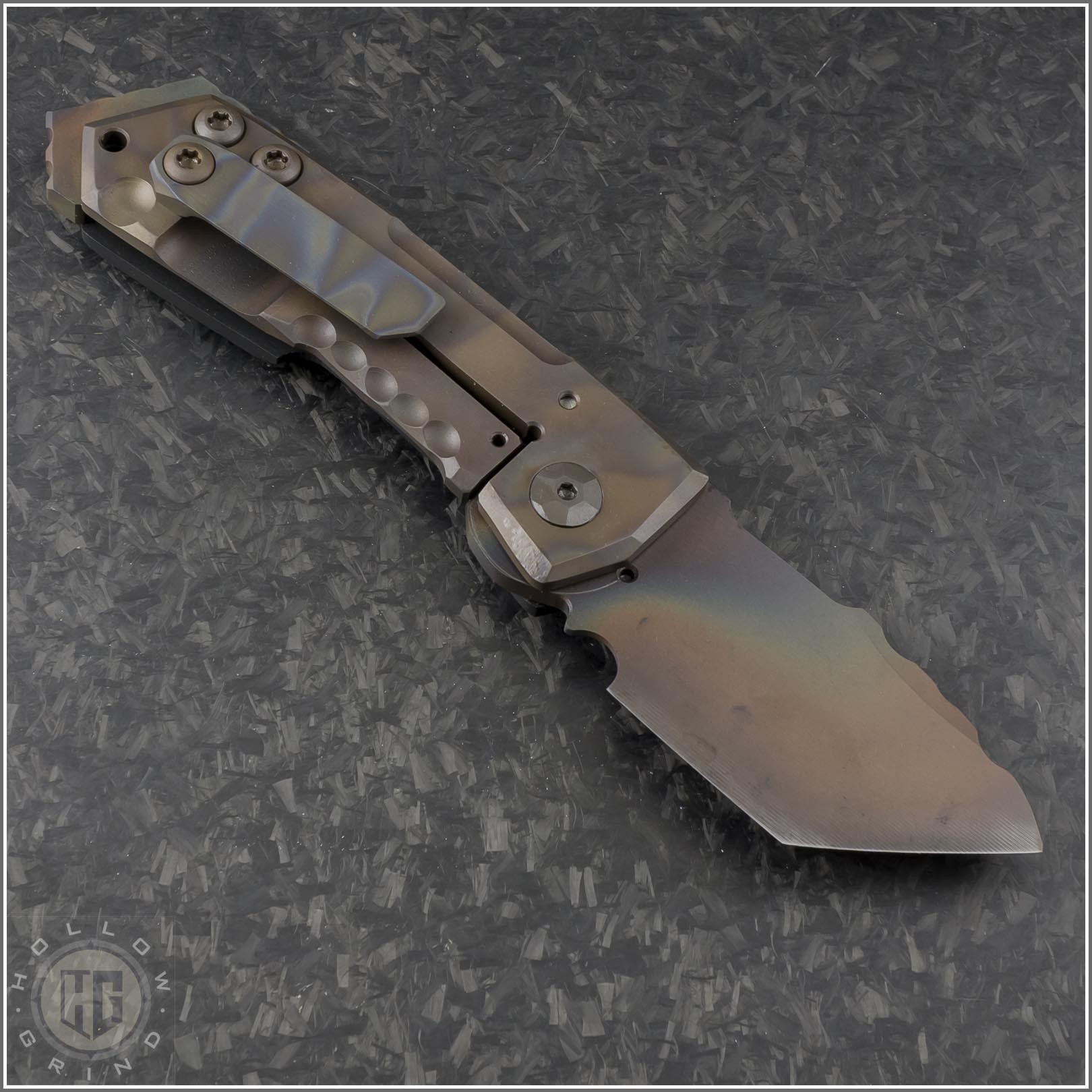 Crusader Forge Custom VIS Metro T/E Folder Knife (3in Phantom Plain CPM ...
