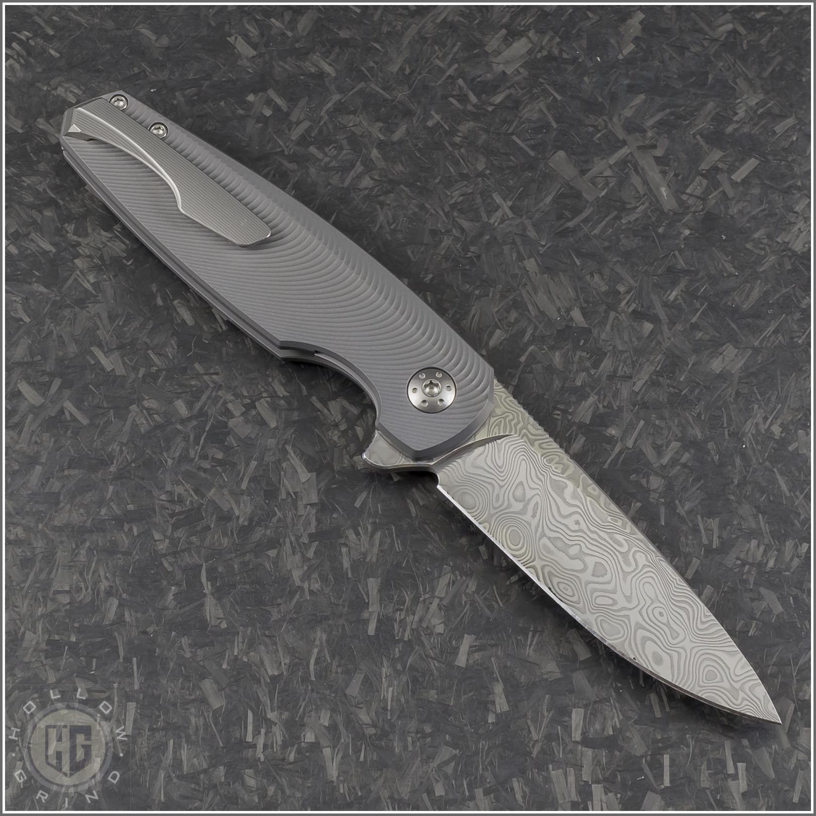 Holt Bladeworks Morpheus Spear Point Flipper Knife (3.25in Damascus ...