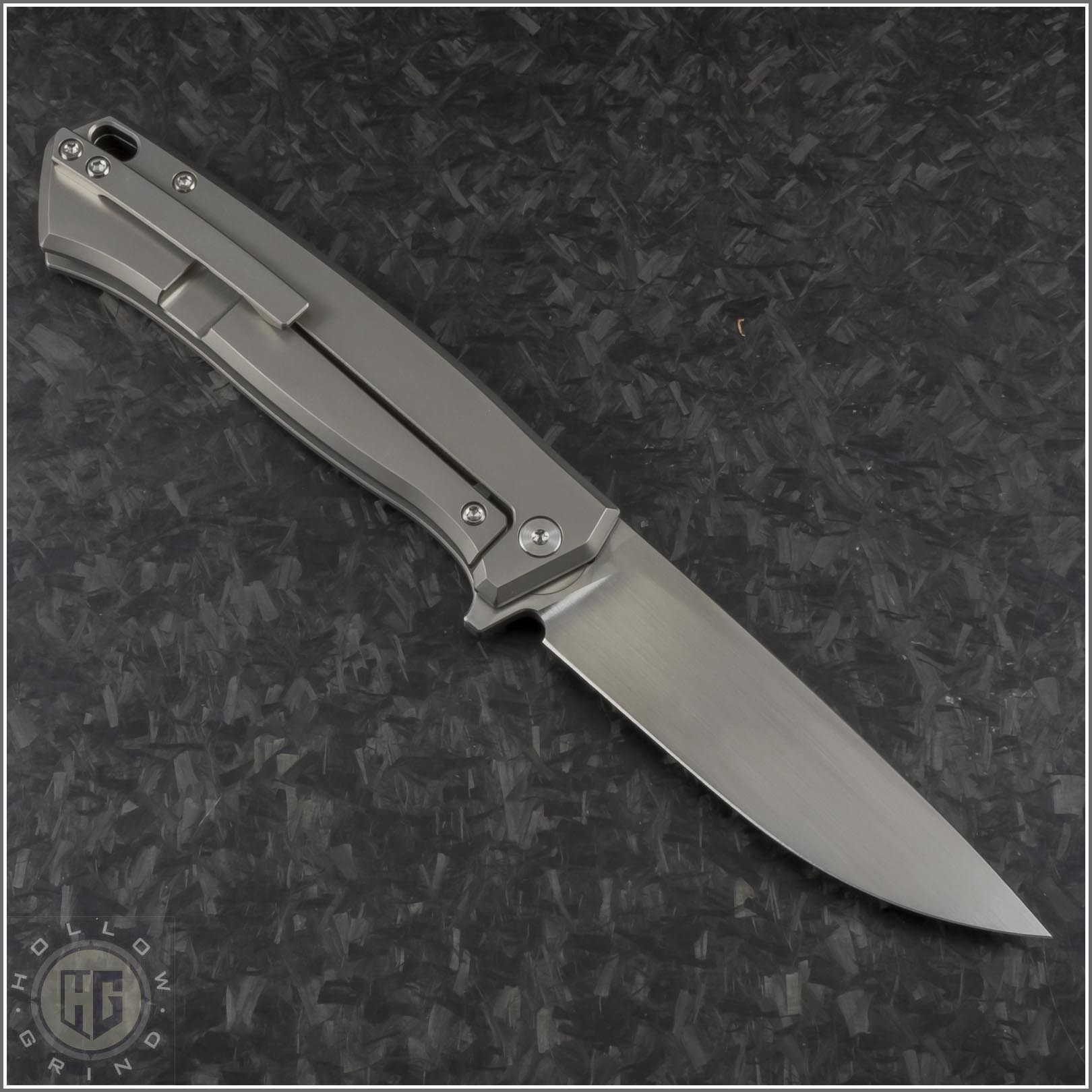KD Knives Custom Arsen S/E Flipper Knife (3.5in Hand Rubbed Satin Plain ...
