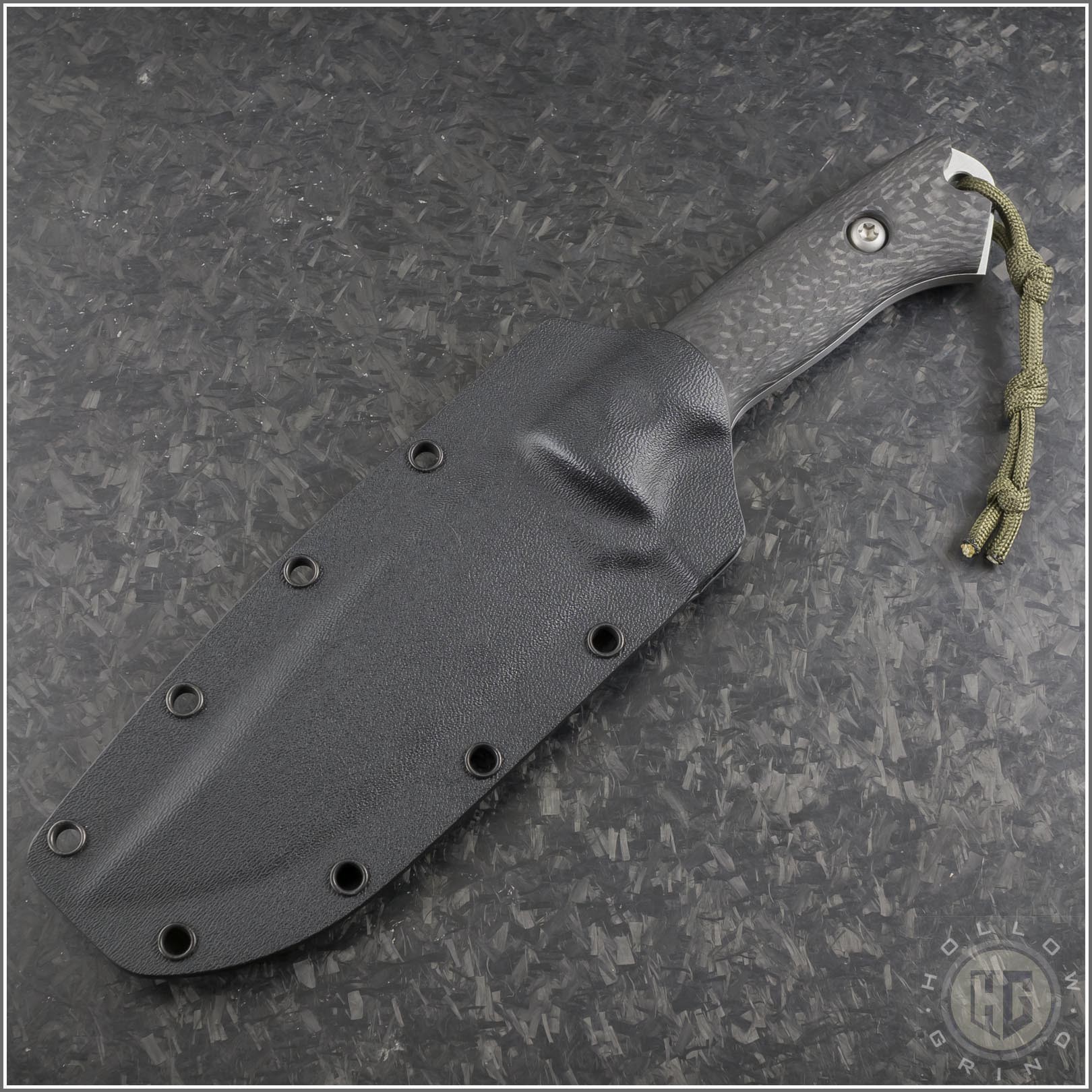 KD Knives Custom Carbon Fiber Cayman Drop Point Fixed Knife (5.5in Hand ...