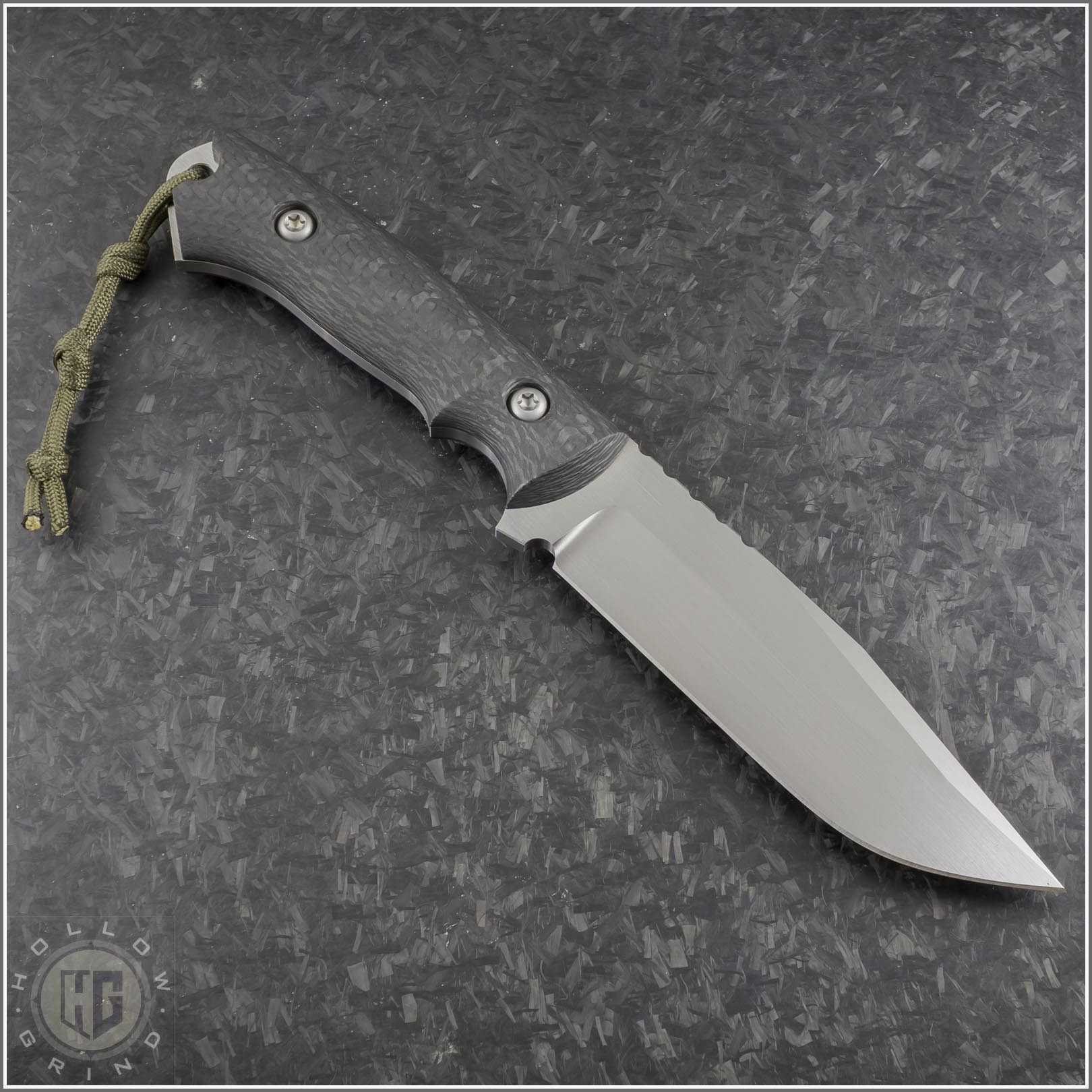 KD Knives Custom Carbon Fiber Cayman Drop Point Fixed Knife (5.5in Hand ...