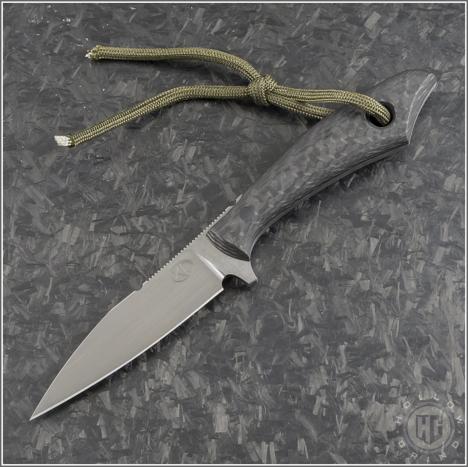 KD Knives Custom Carbon Fiber Mantis X Spear Point Fixed Knife (3in ...