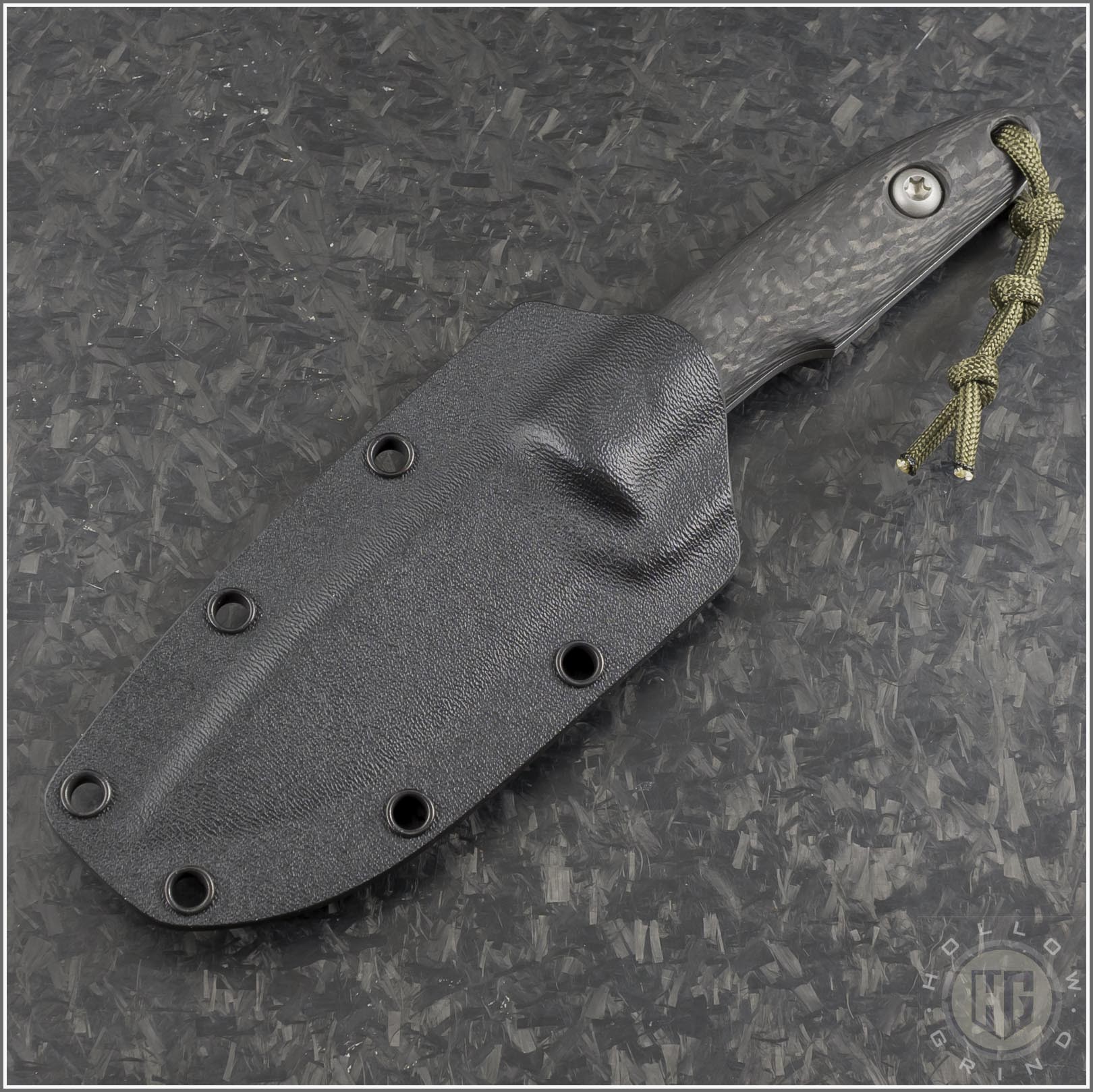 KD Knives Custom Carbon Fiber Sigma Drop Point Fixed Knife (3.6in Hand ...
