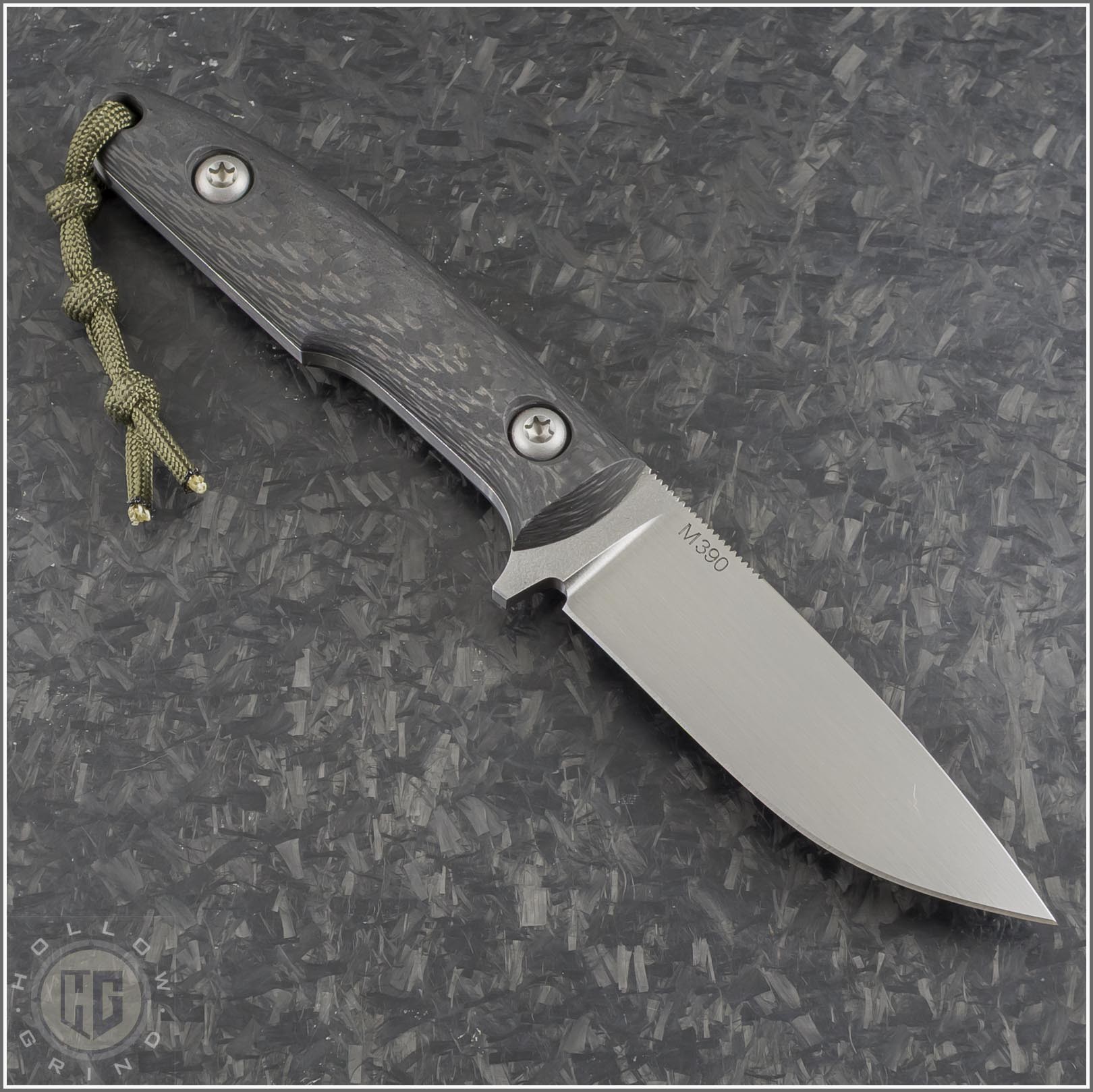 KD Knives Custom Carbon Fiber Sigma Drop Point Fixed Knife (3.6in Hand ...