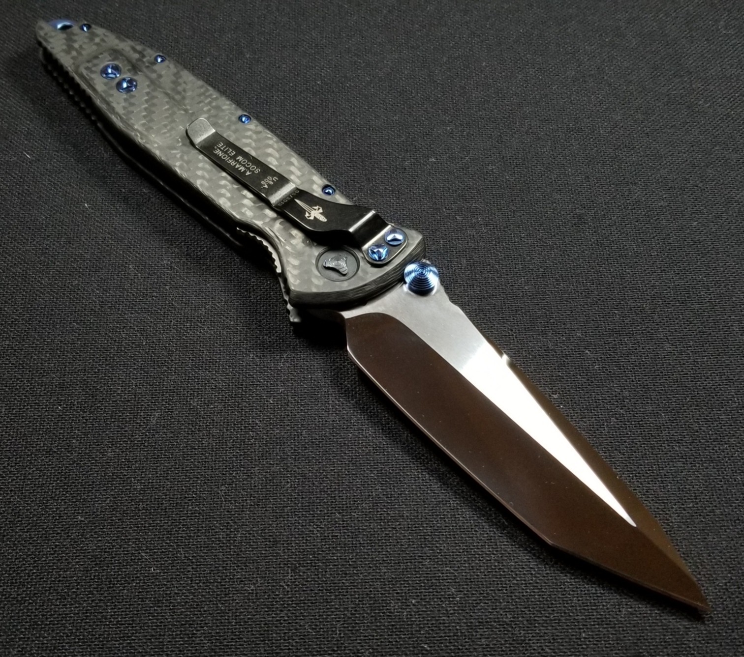 Microtech Knives Custom Socom Elite Folder S/A Knife (4in Plain M390 ...