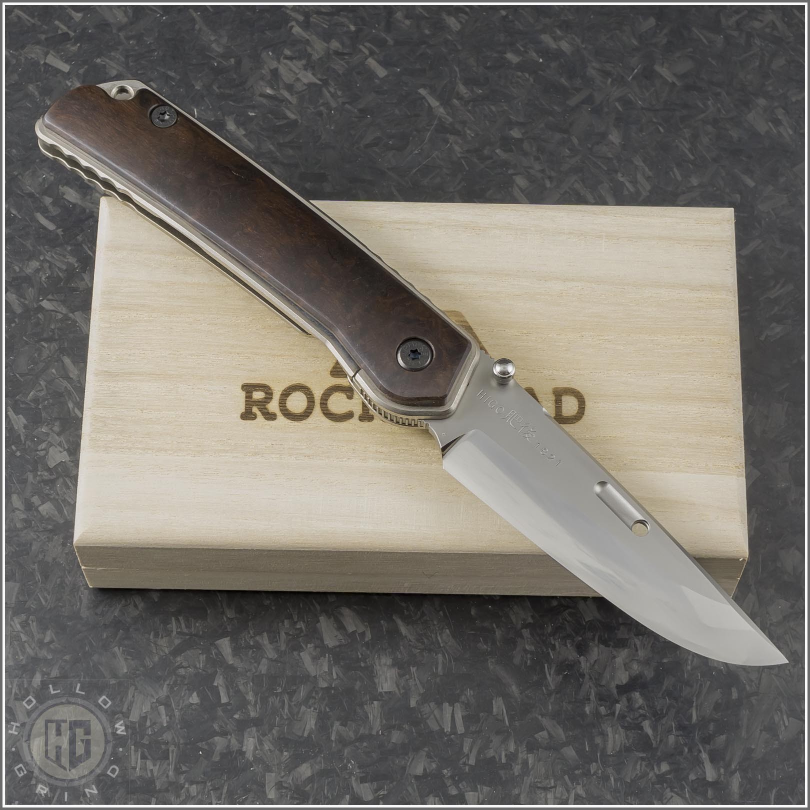 Rockstead Ironwood HIGO X IW Drop Point Folder Knife (3.5in Mirror ...