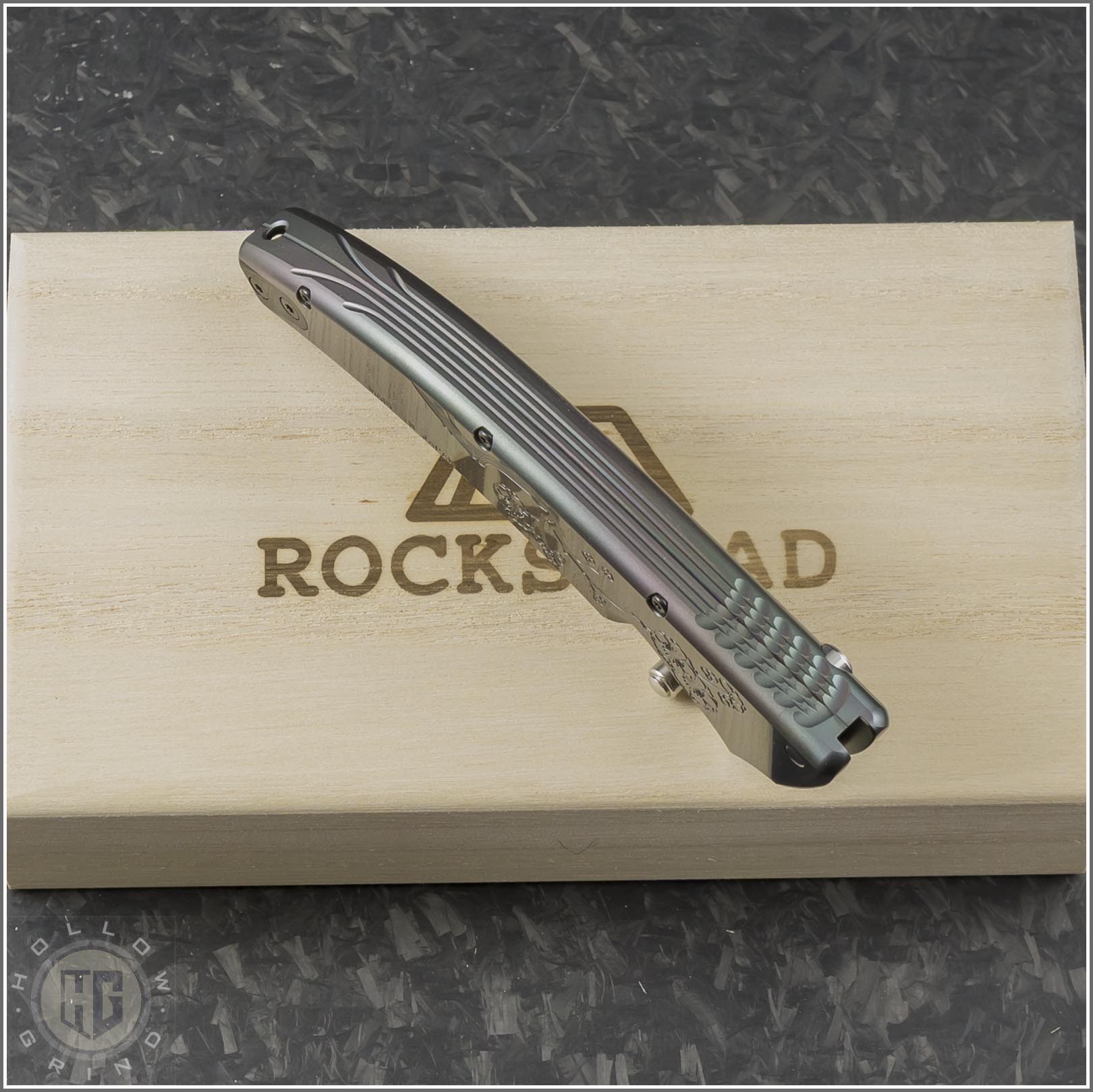 Rockstead DLC Prism SHU Drop Point Folder Knife (3.25in Mirror Polished ...